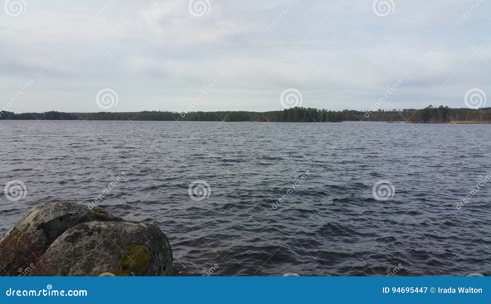 View of the Lake with a Sad Atmosphere Stock Image - Image of landscape ...