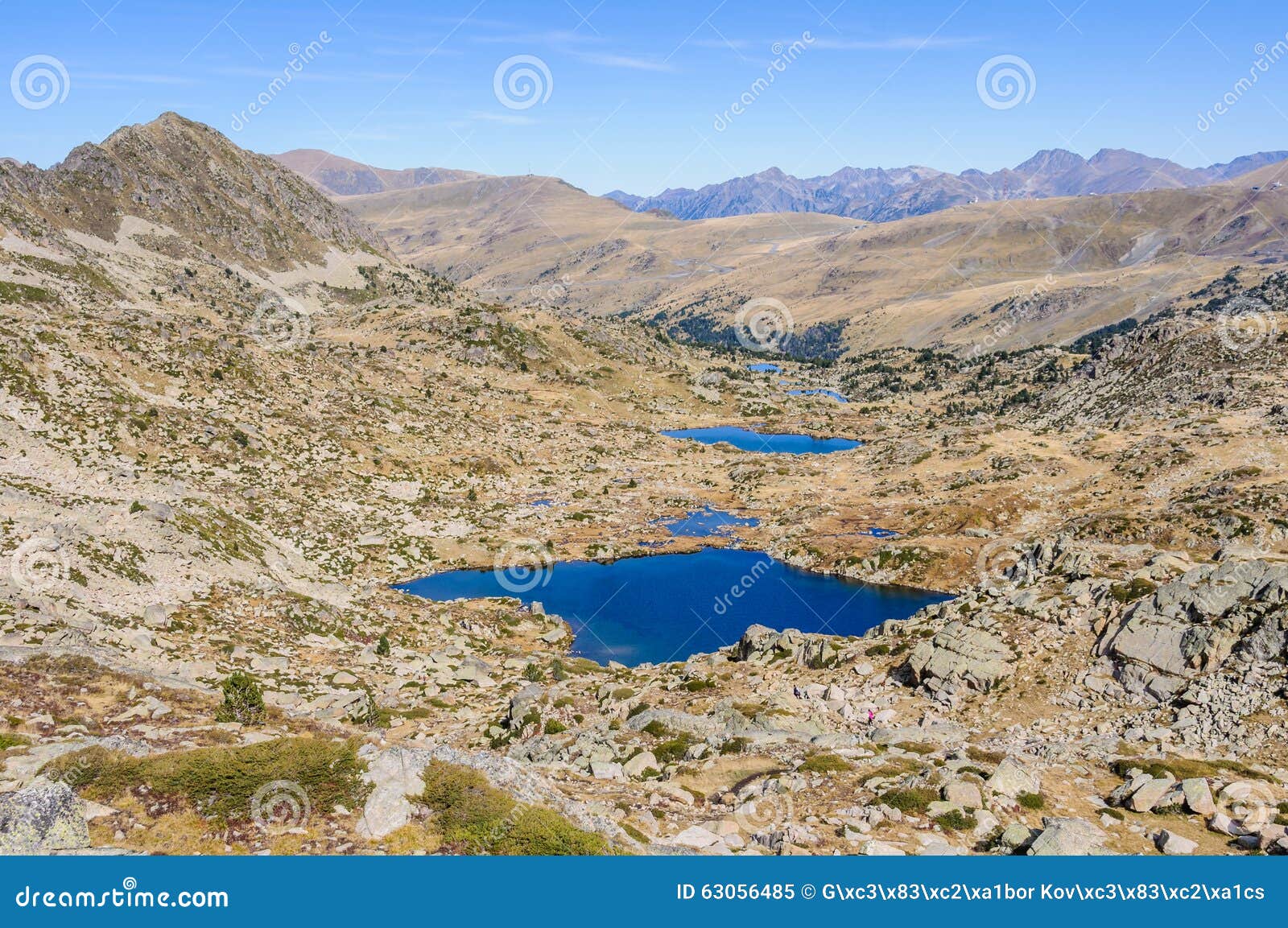 View of the Lakes in the Lake Pessons, Andorra Stock Image - Image of ...