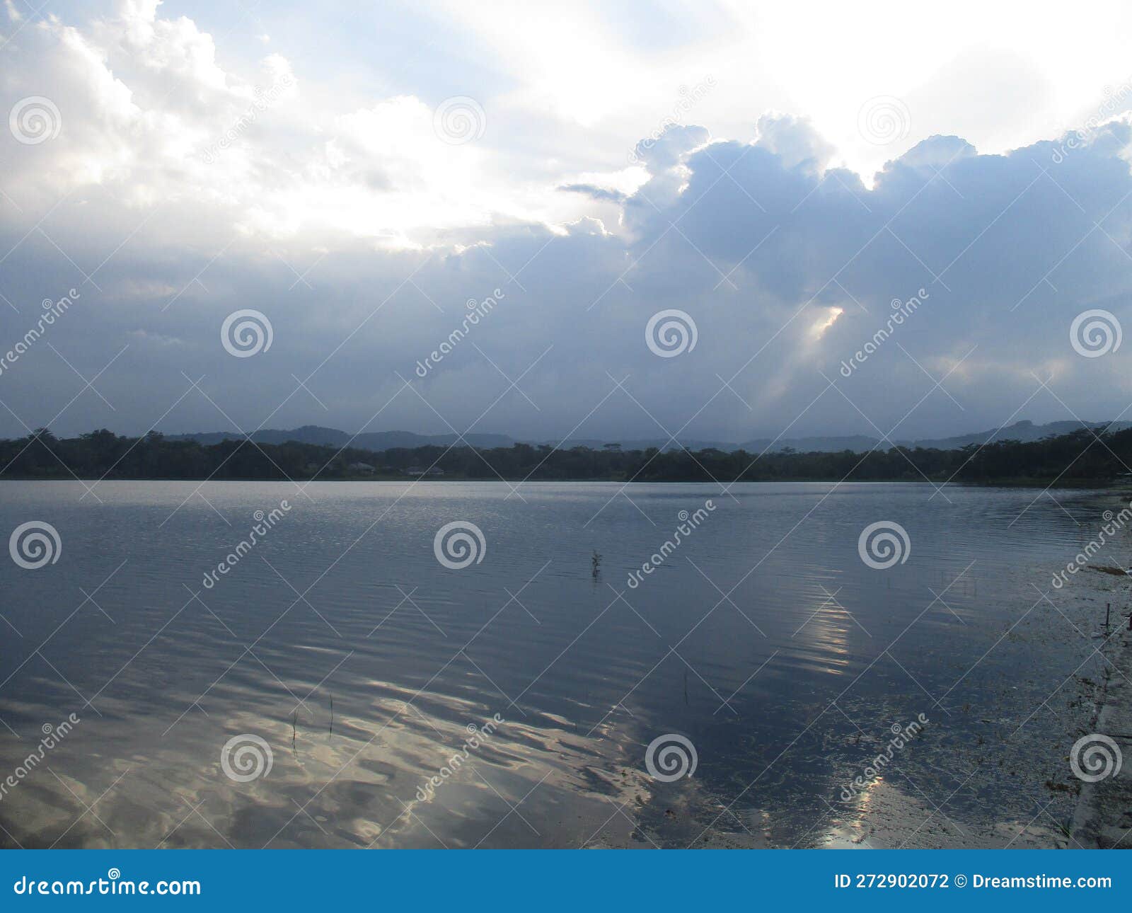 View of the Lakeside in the Evening Stock Photo - Image of lake, nature ...