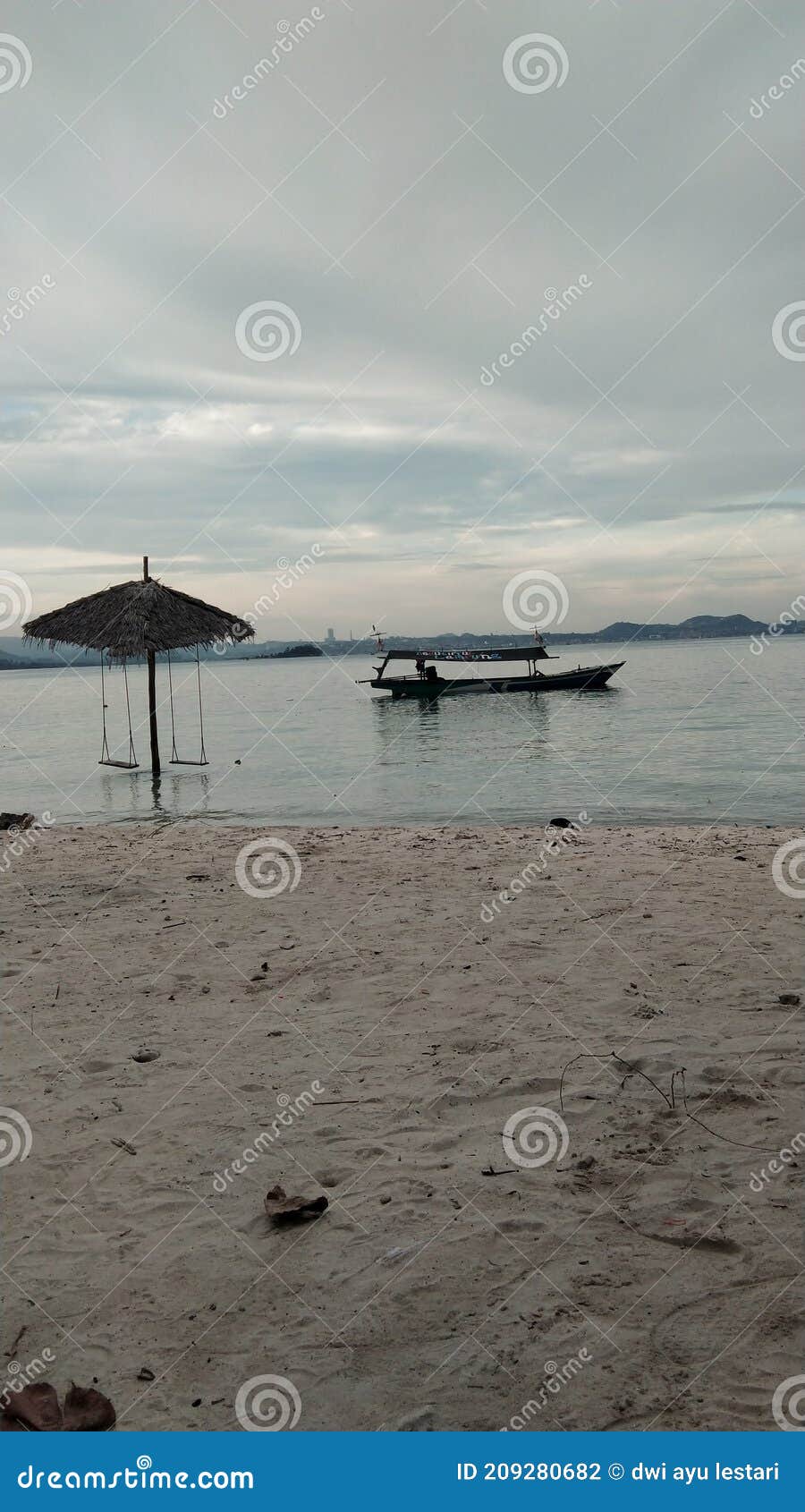 View on Lampung Beach, Indonesia Stock Photo - Image of sand, view ...
