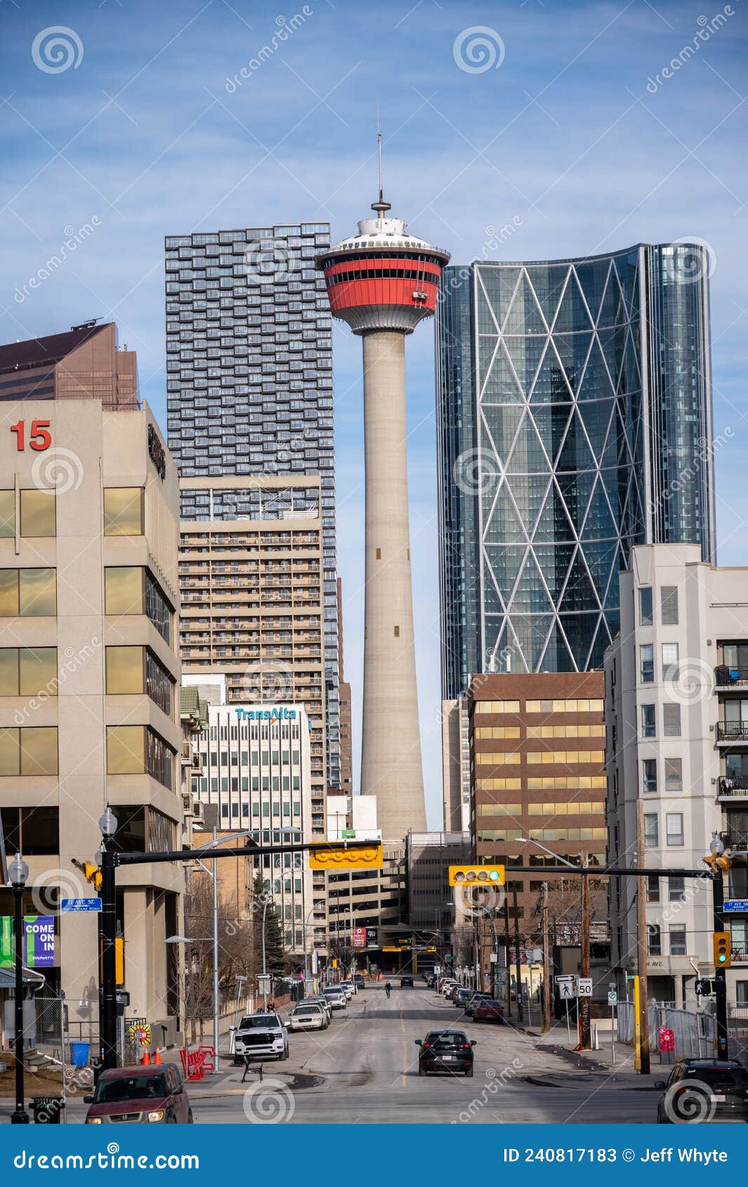 View of the Landmark Calgary Tower Editorial Stock Photo - Image of ...