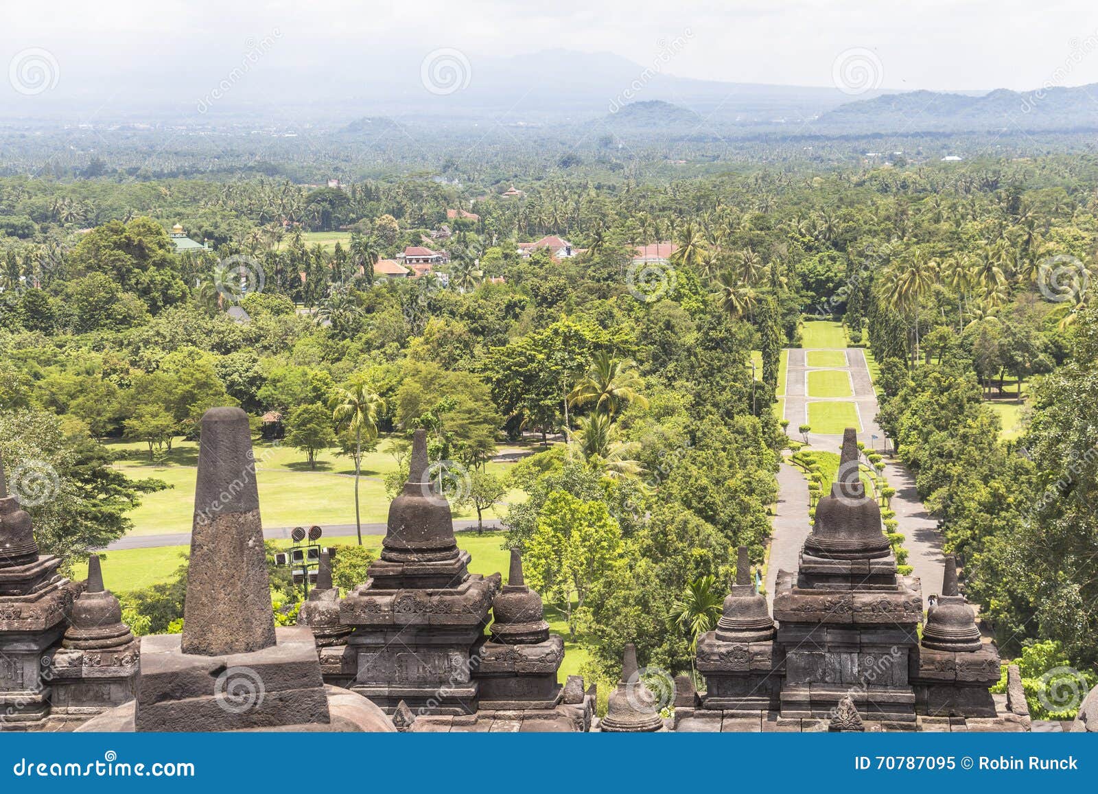 View on Landscape from Borobudur Temple Stock Image - Image of buddhism ...