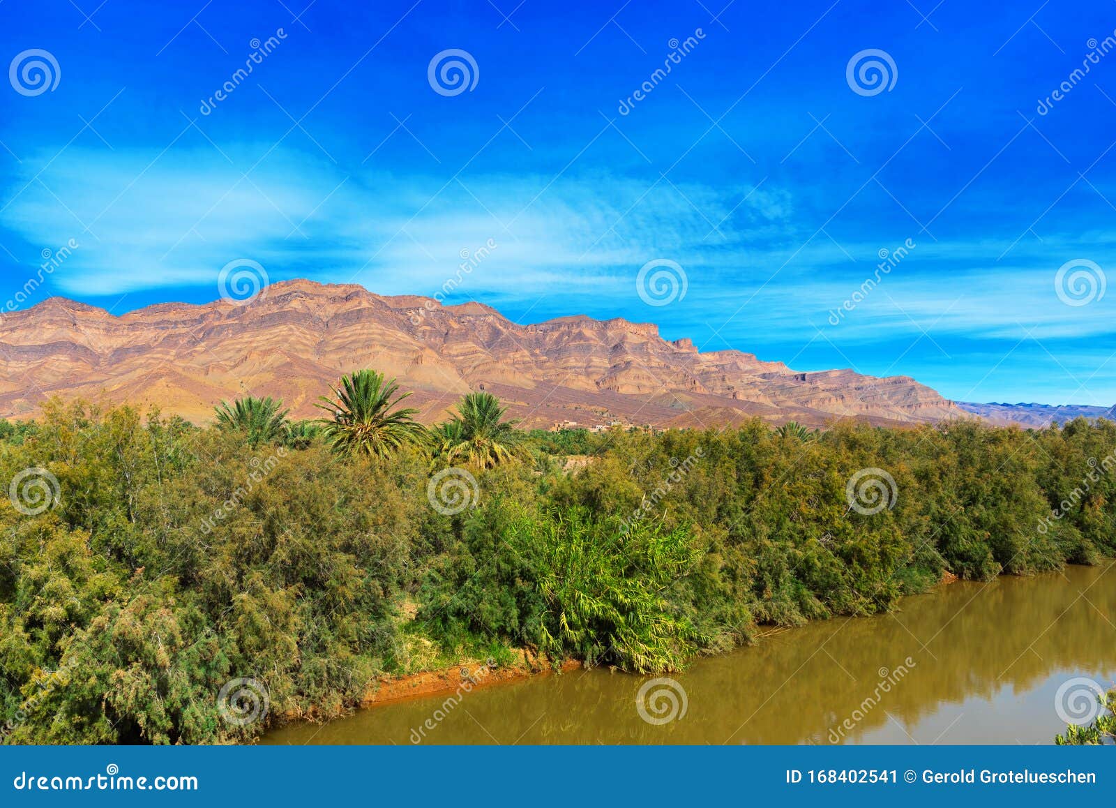 A View of the Landscape of the River Draa, Morocco Stock Image - Image ...