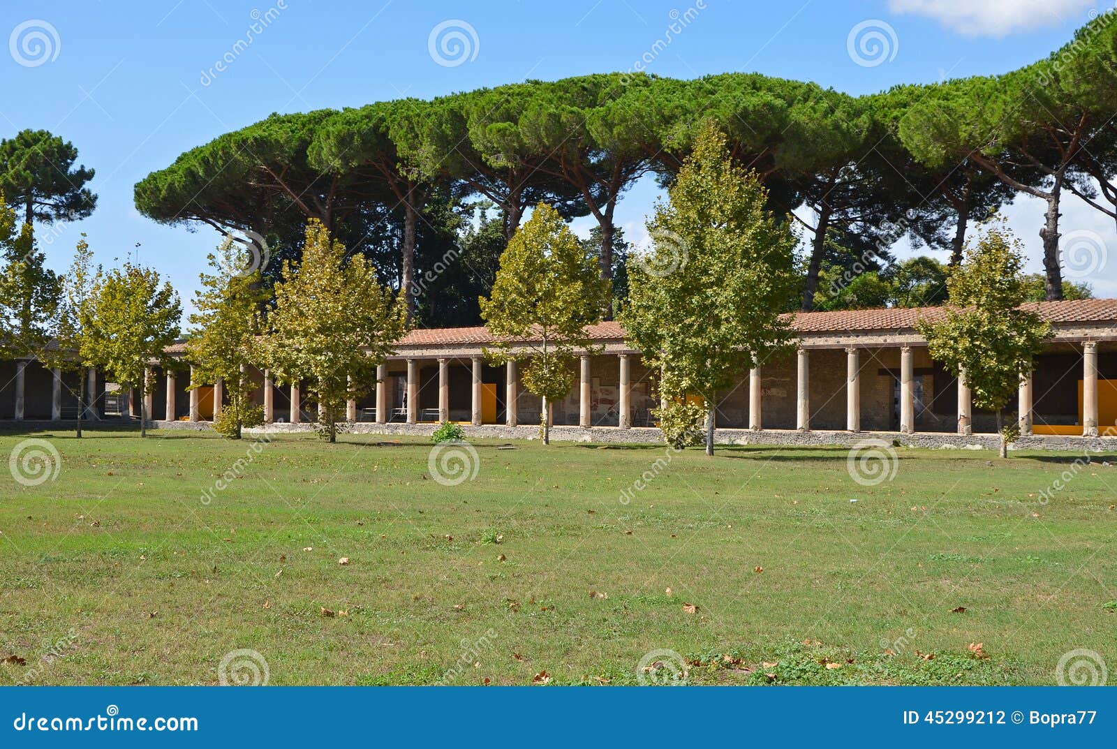 View of the Large Palaestra Stock Photo - Image of attraction, ionic ...