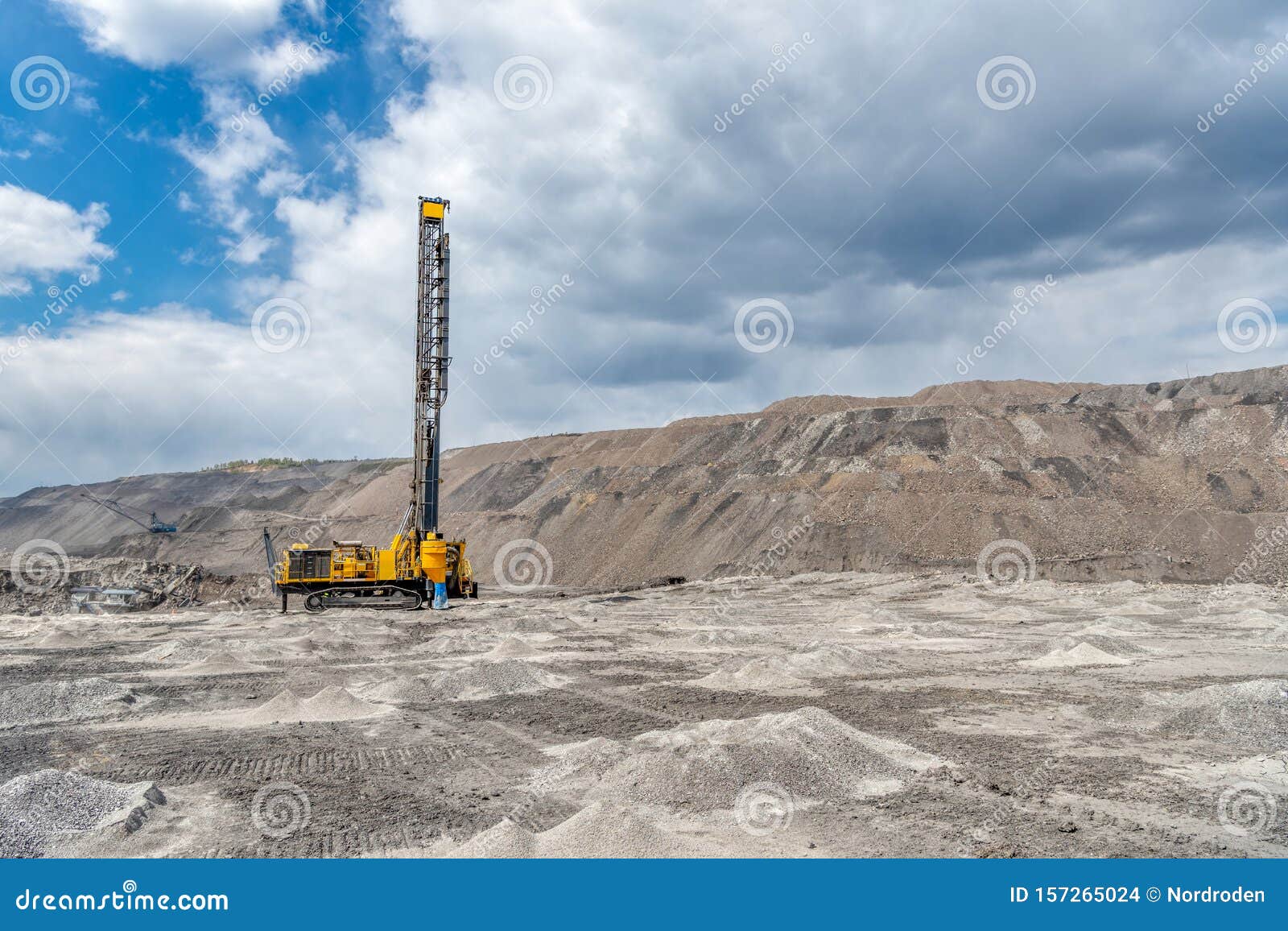 View of a Large Quarry for the Extraction of Limestone and Coal. Stock ...