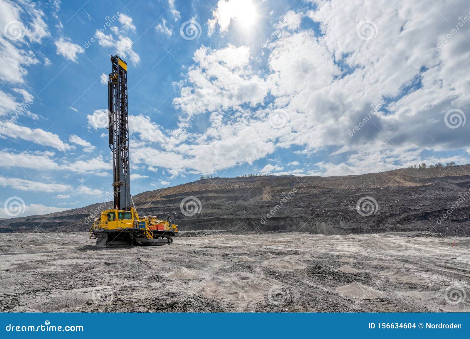 View of a Large Quarry for the Extraction of Limestone and Coal. Stock ...