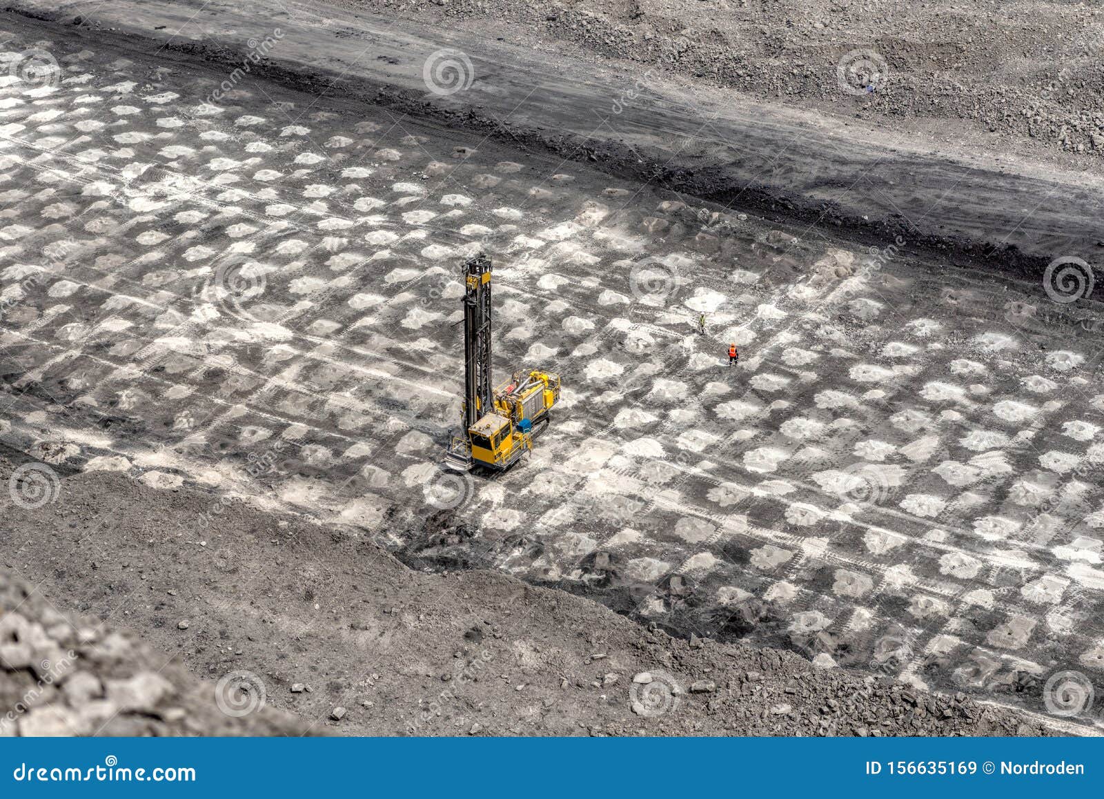 View of a Large Quarry for the Extraction of Limestone and Coal. Stock ...