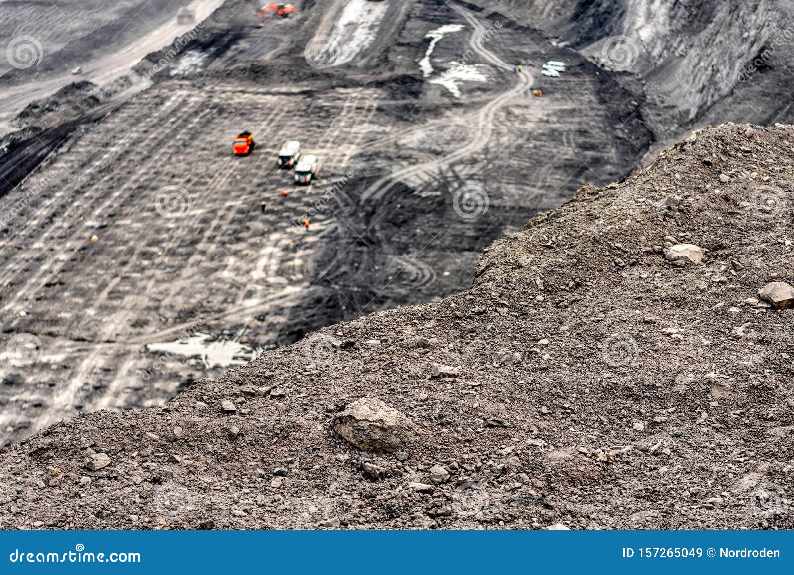 View of a Large Quarry for the Extraction of Limestone and Coal. Stock ...