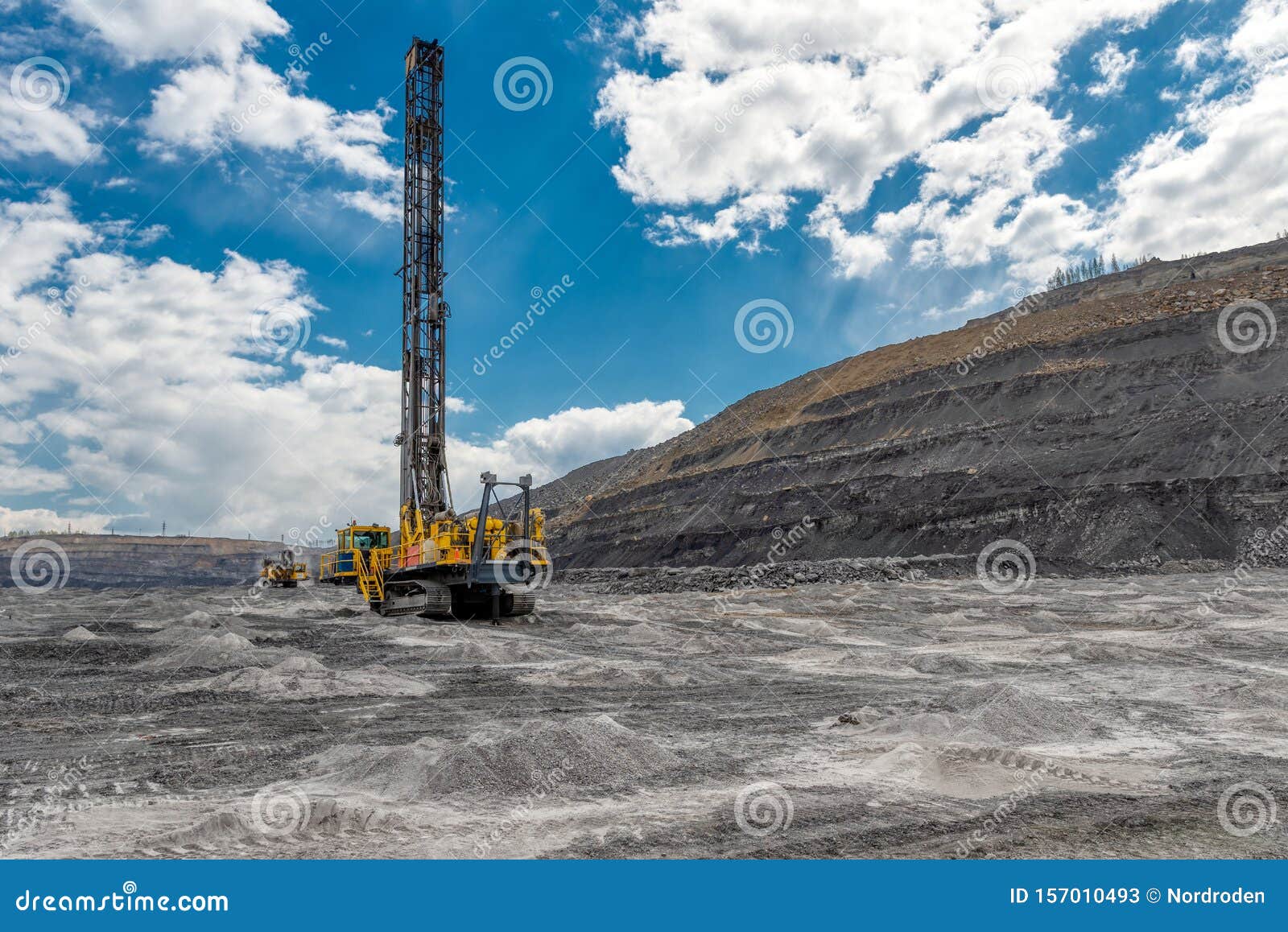View of a Large Quarry for the Extraction of Limestone and Coal. Stock ...
