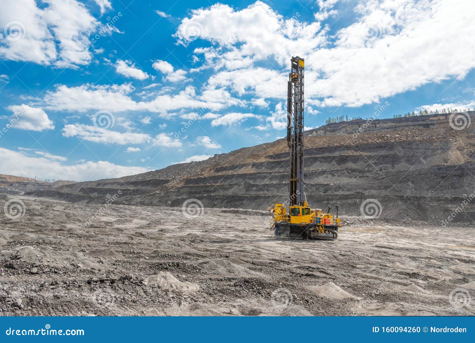 View of a Large Quarry for the Extraction of Limestone and Coal. Stock ...