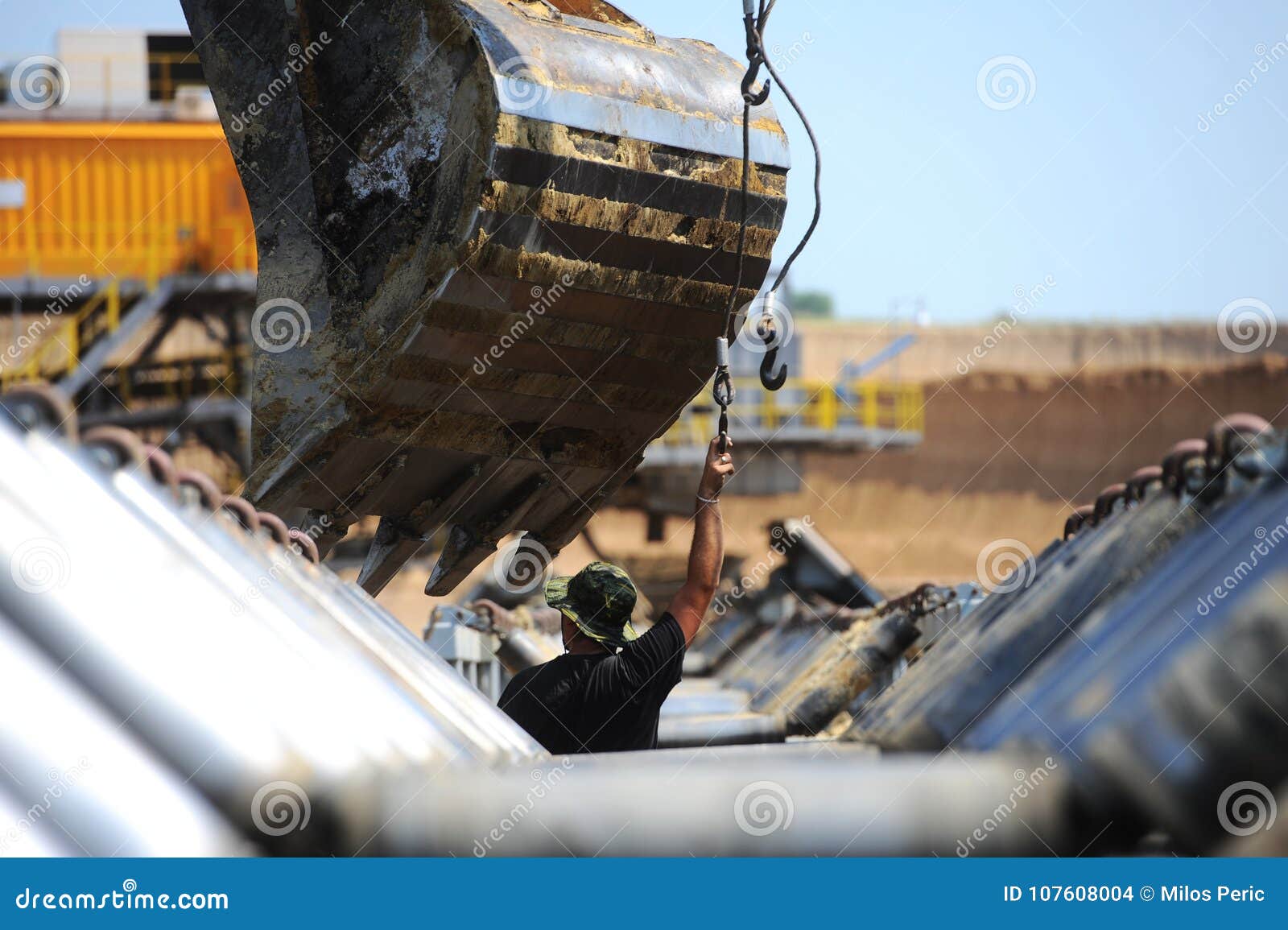 Busy surface mine editorial stock image. Image of engineering - 107608004