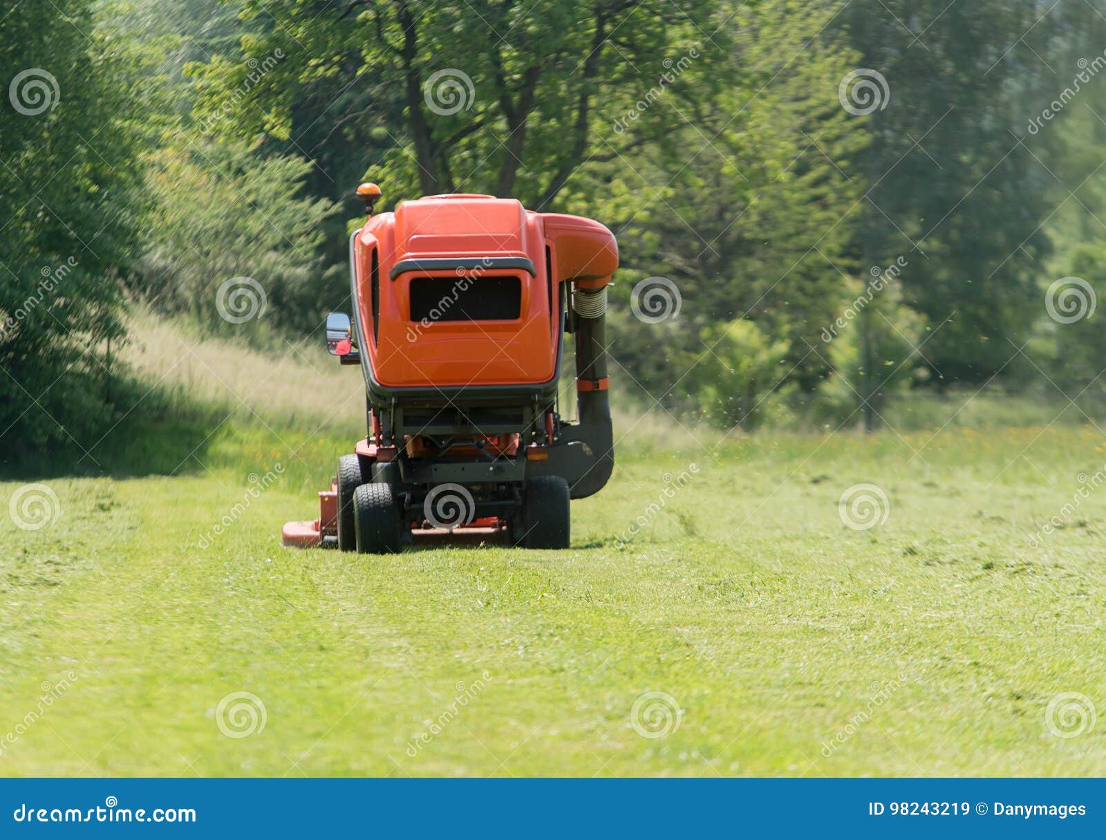 View of a Lawn Mower in Action Stock Image - Image of nature, work ...