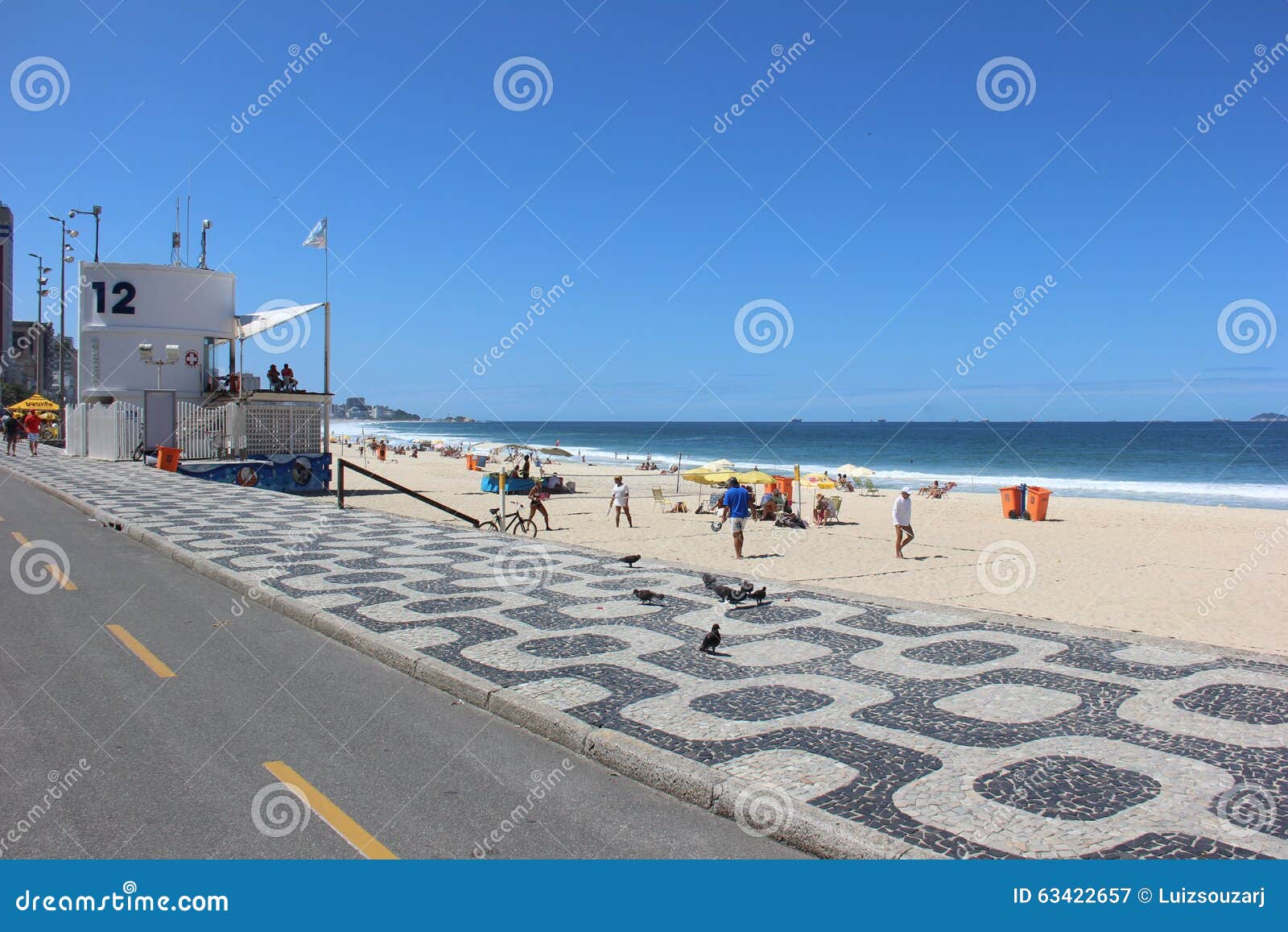 View of Leblon beach editorial photography. Image of landscape - 63422657