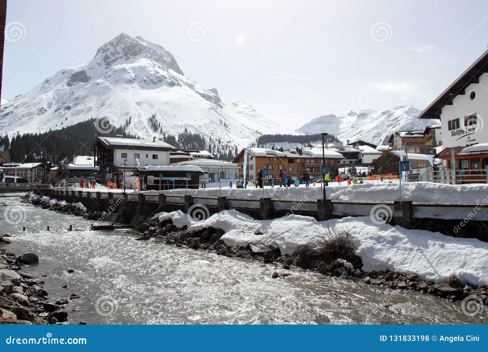 View of Lech am Arlberg in Winter Editorial Stock Photo - Image of ...