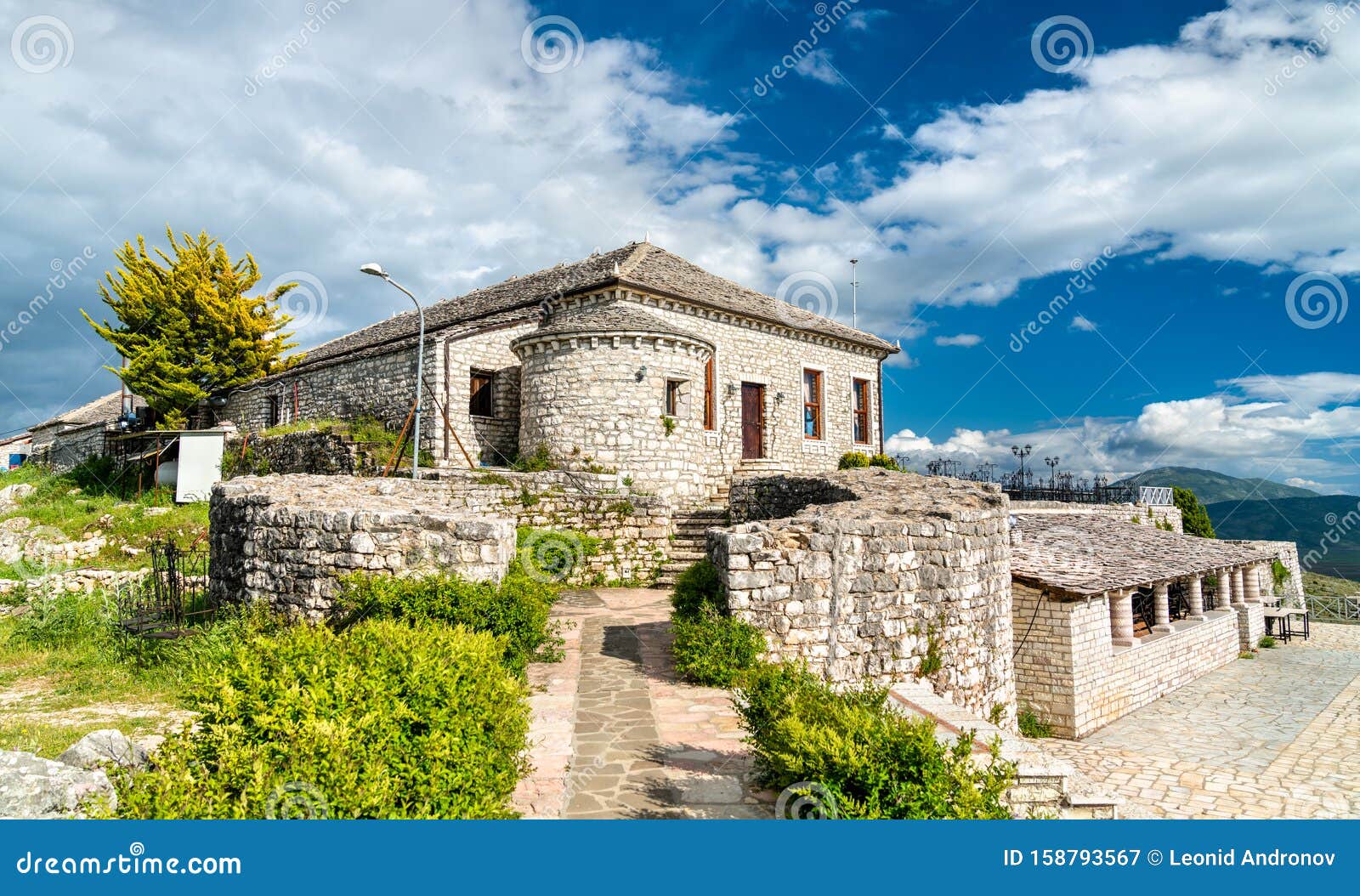 Lekuresi Castle in Saranda, Albania Stock Image - Image of castle ...