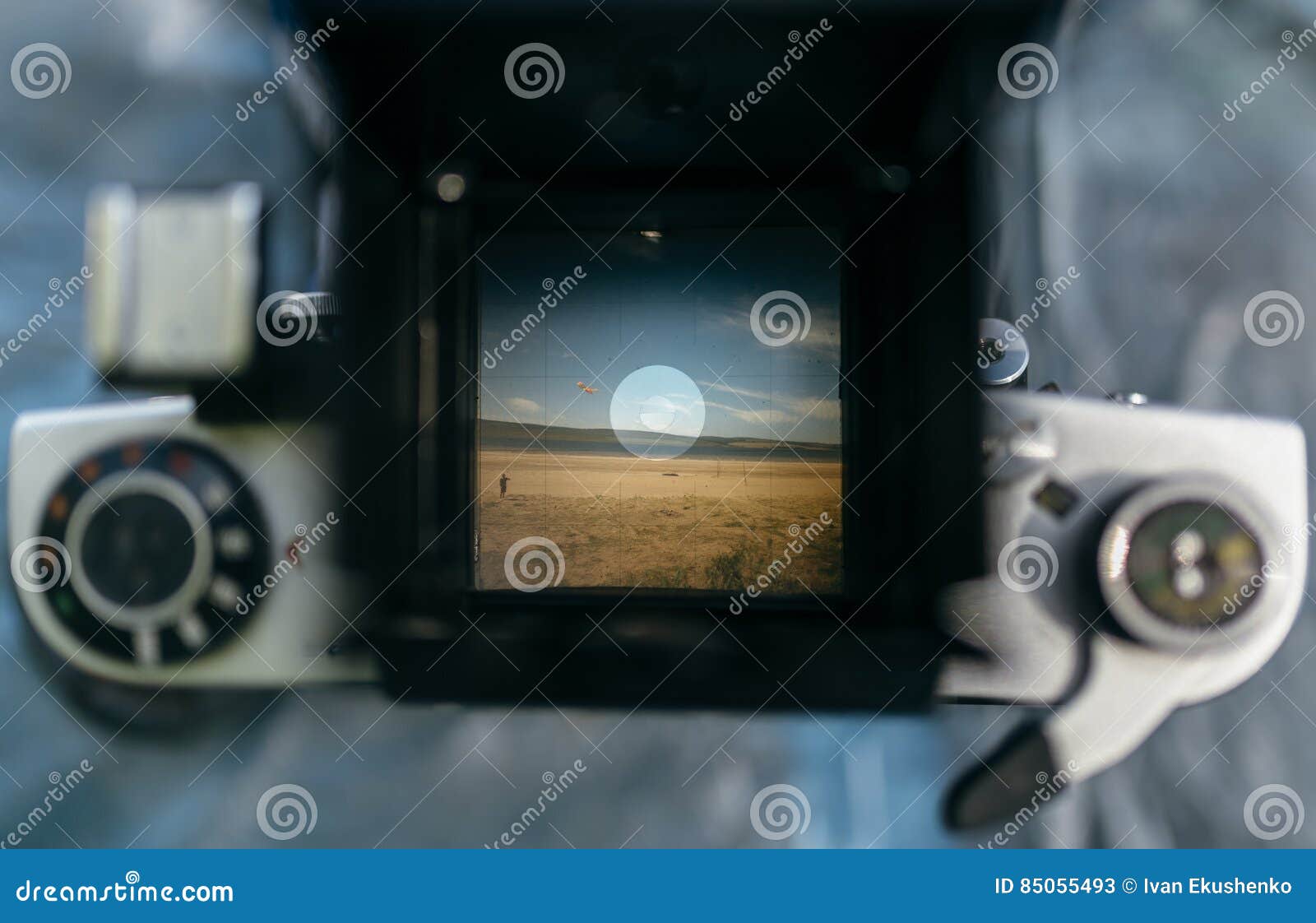 The View through the Lens of an Old Camera. Stock Image - Image of ...