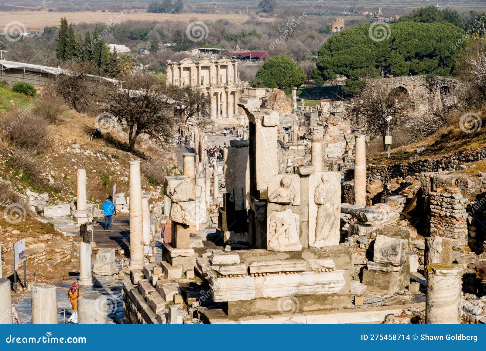 The Iconic Celsus Library Of Ephesus Stock Image | CartoonDealer.com ...