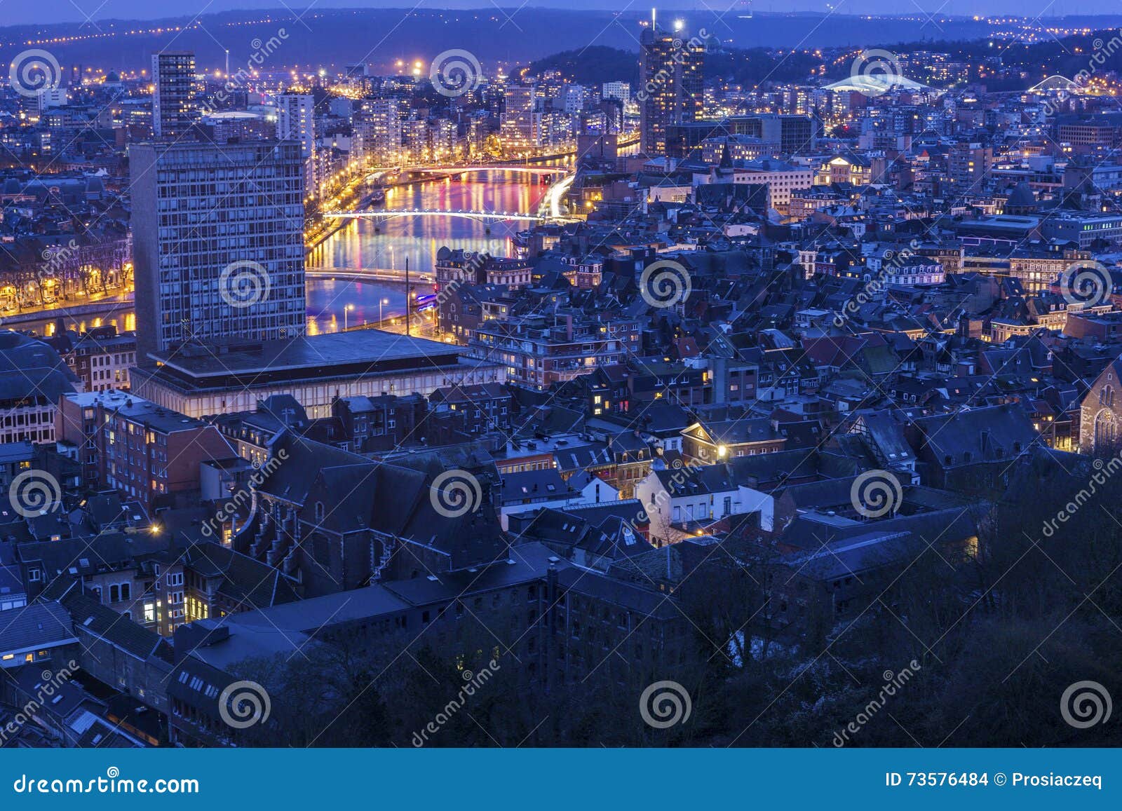 View on Liege in Belgium stock photo. Image of skyline - 73576484