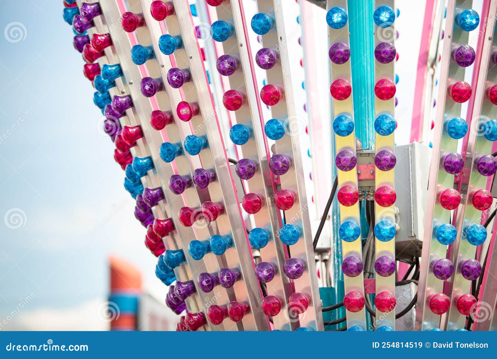 Carnival ride lightbulbs stock image. Image of bright - 254814519