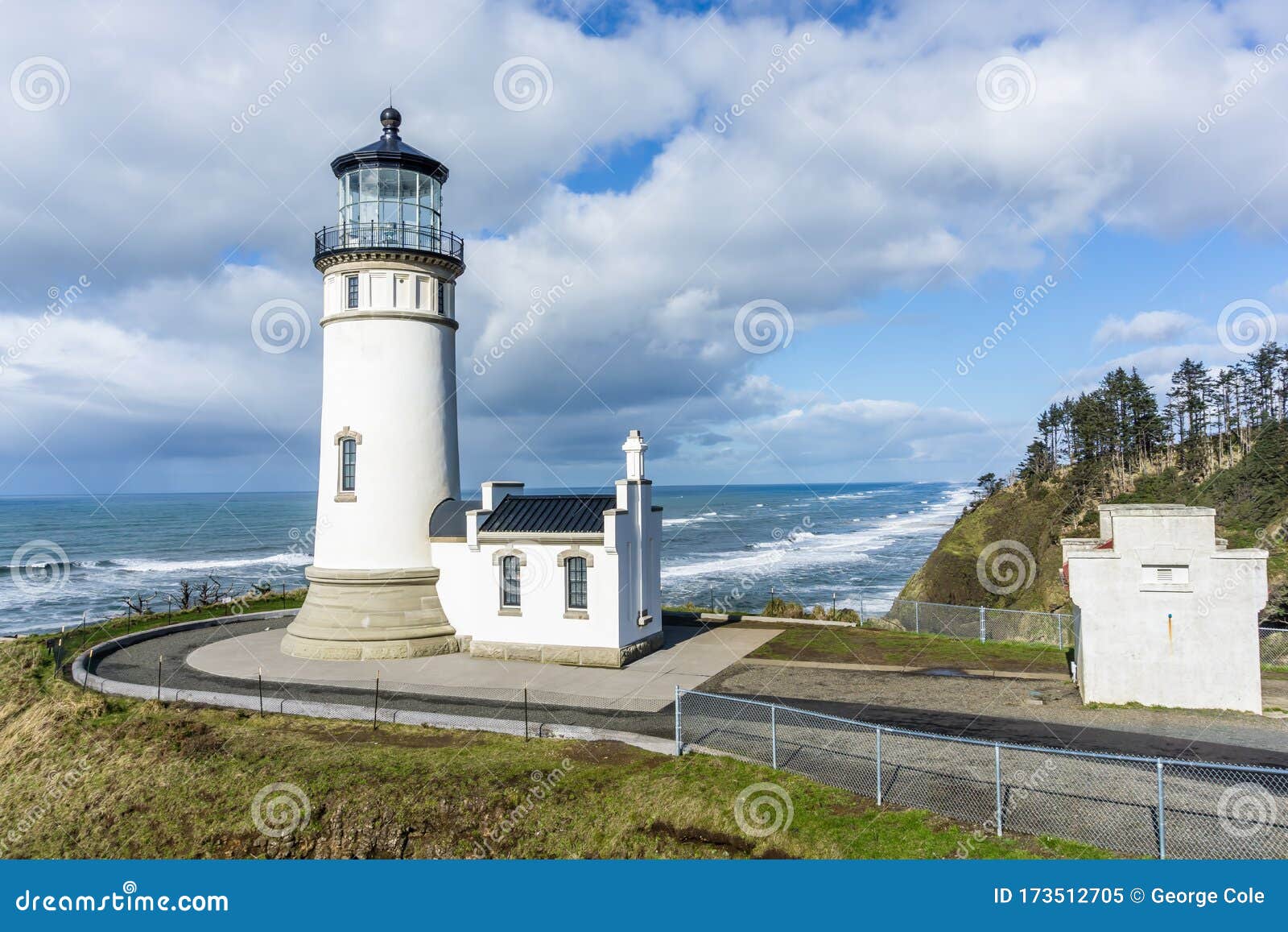 Cape Disappointment LIghthouse 6 Stock Image - Image of coast, clouds ...