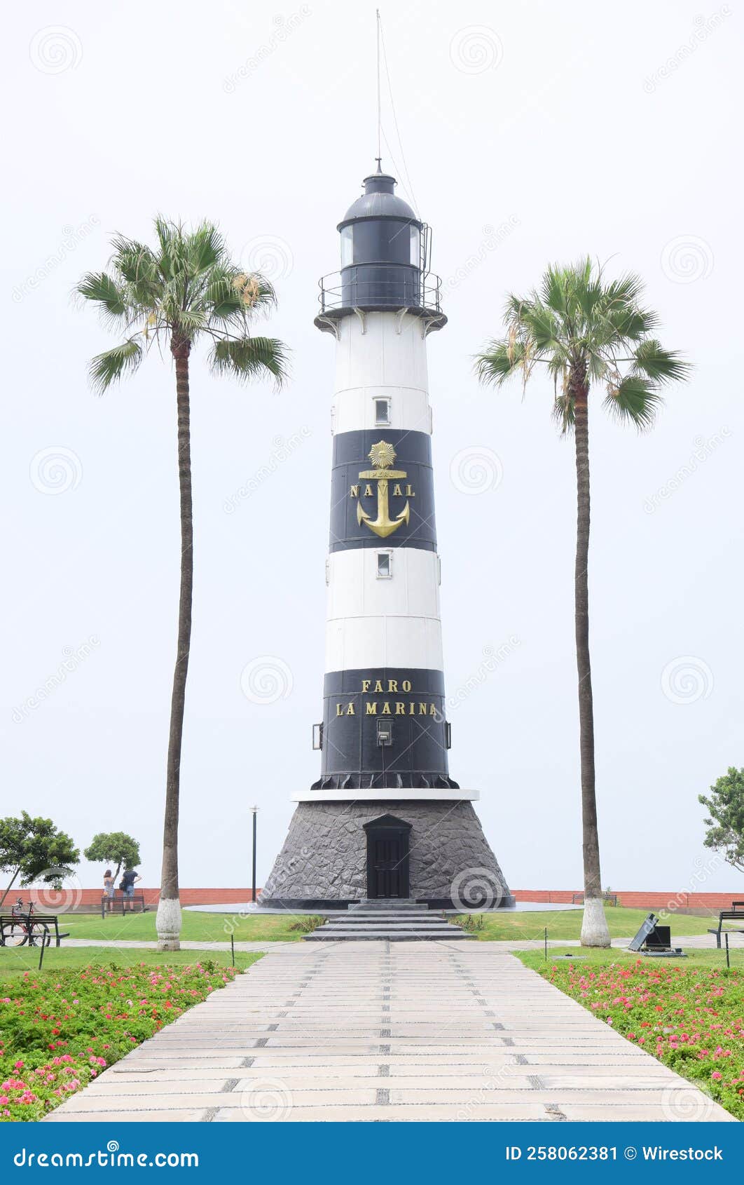 View of the Lighthouse in Lima Stock Image - Image of beach ...