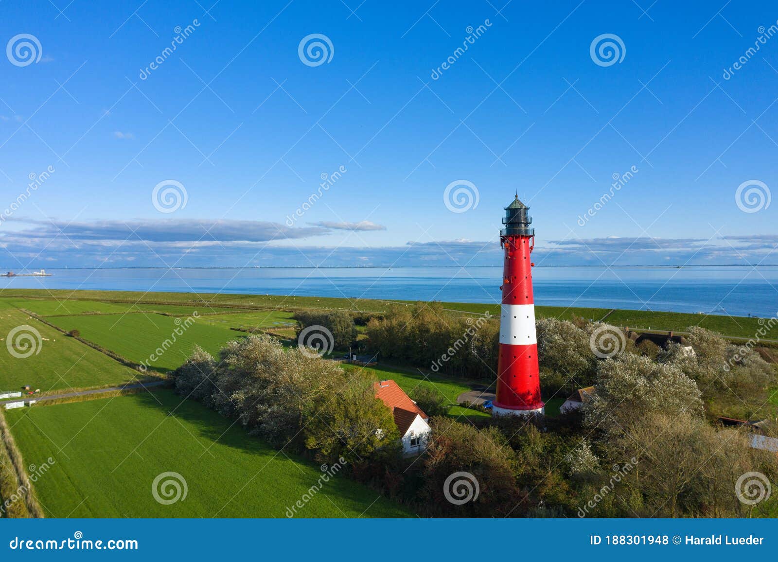 The Lighthouse of Pellworm / Germany Stock Photo - Image of building ...