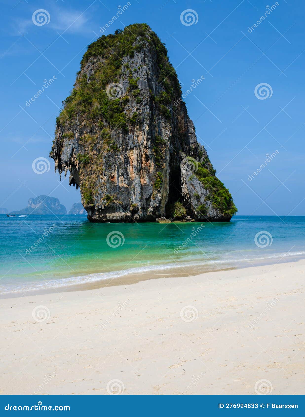 View at the Limestone Cliffs of Railay Beach Krabi Thailand Stock Image ...
