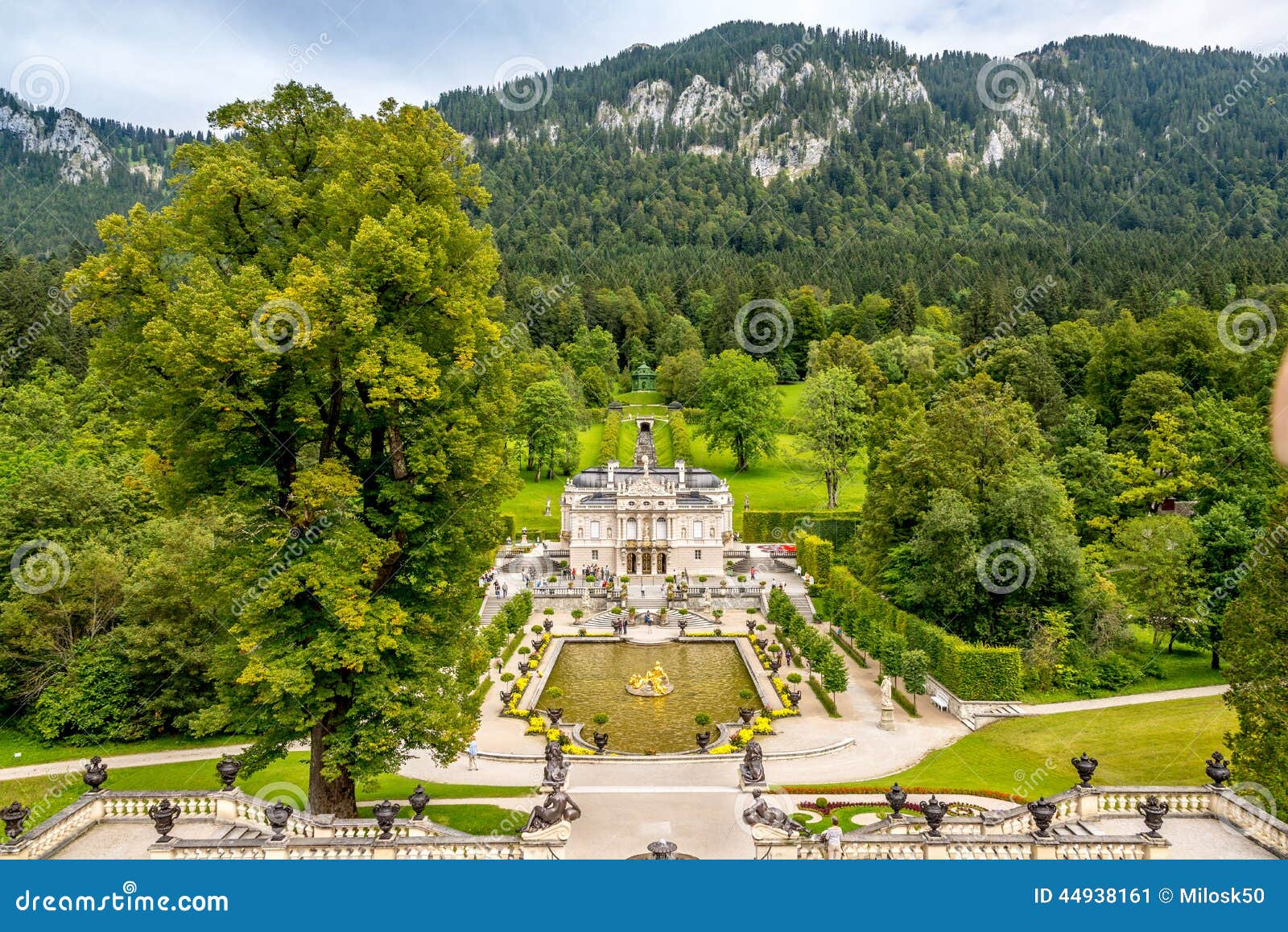 View at the Linderhof Castle Editorial Photo - Image of germany, europe ...