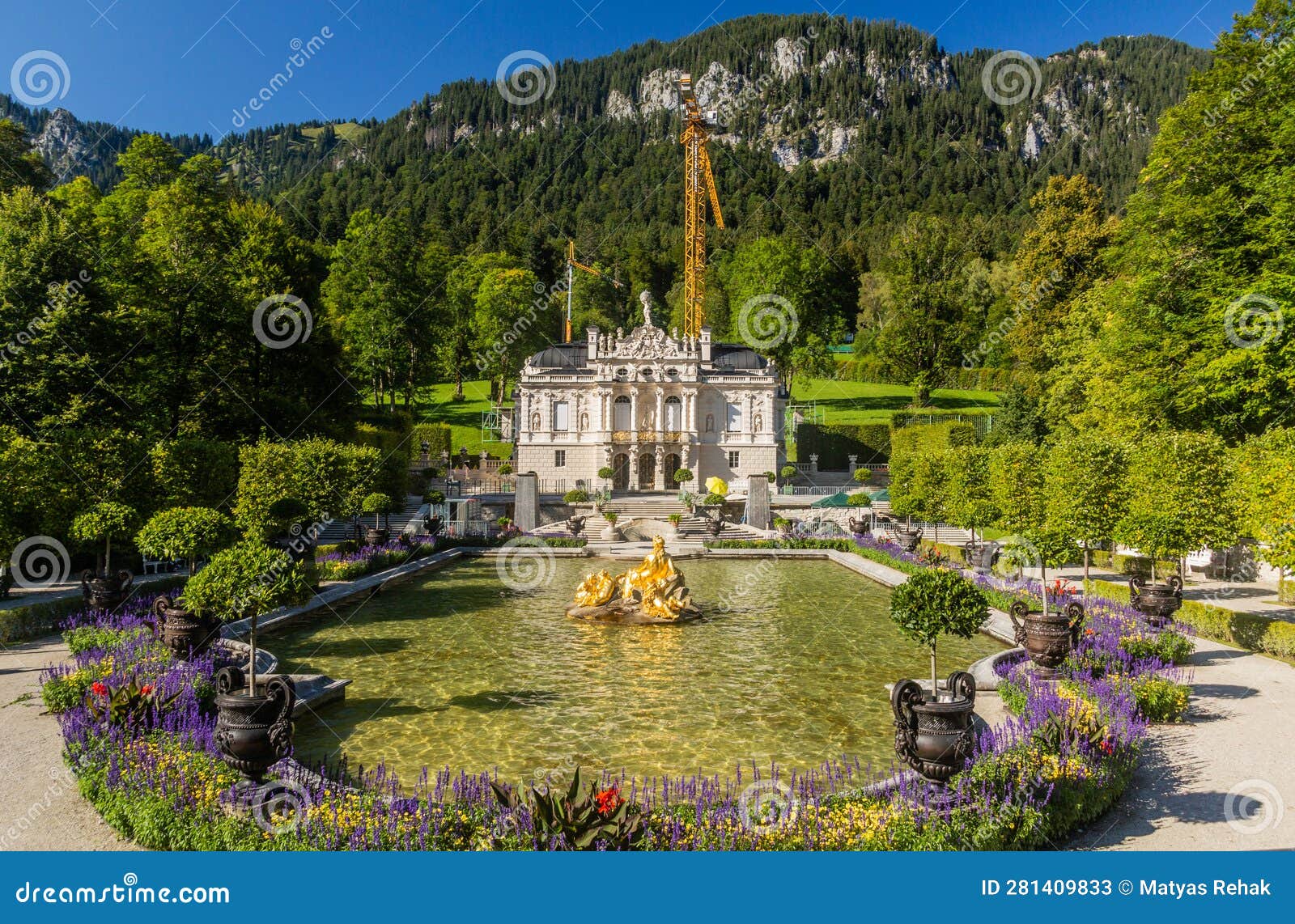 View of Linderhof Palace, Bavaria State, Germa Stock Image - Image of ...