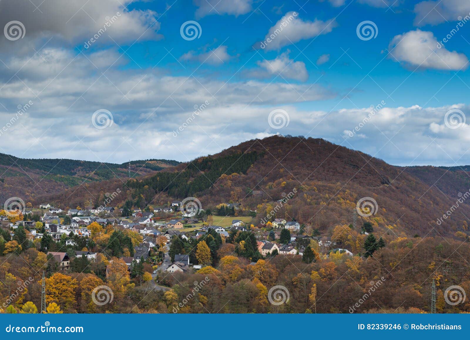 View of the Little Village Heimbach in Germany. Stock Photo - Image of ...
