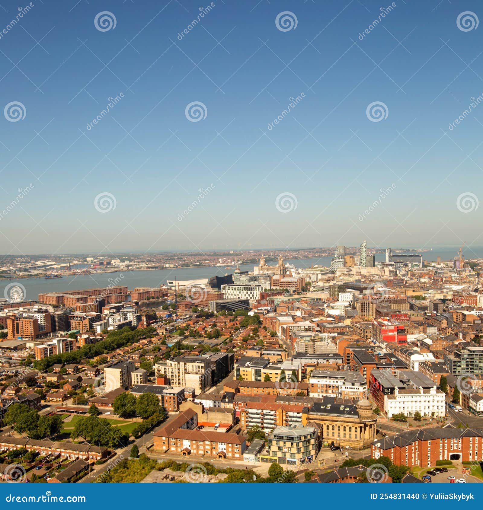 View of Liverpool from the Cathedral Tower Stock Photo - Image of ...