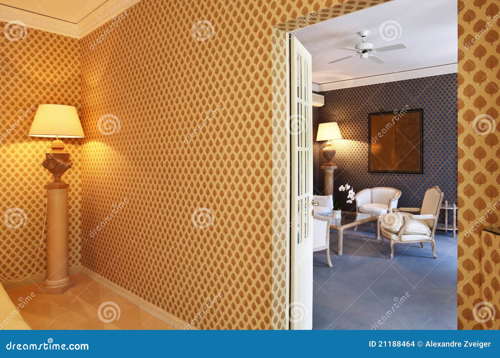 View of the Living Room from the Door Stock Photo - Image of door ...