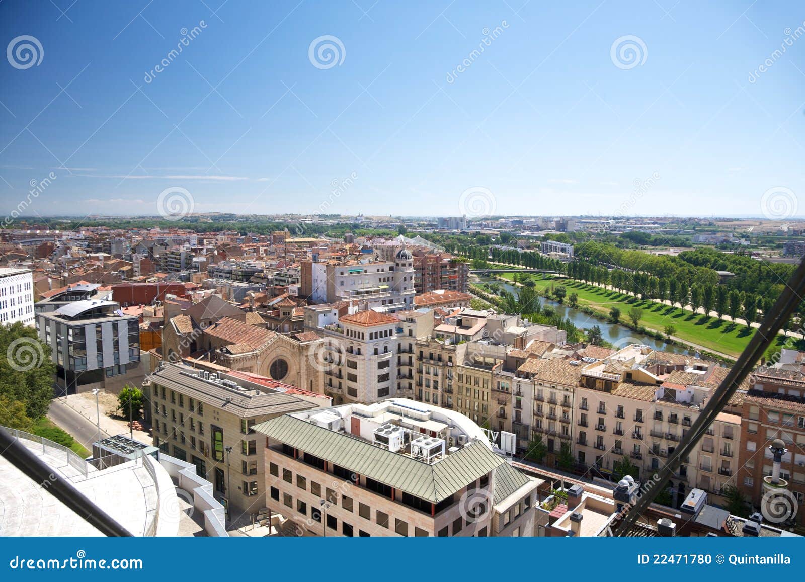 View of Lleida city stock photo. Image of outdoor, catalunya - 22471780