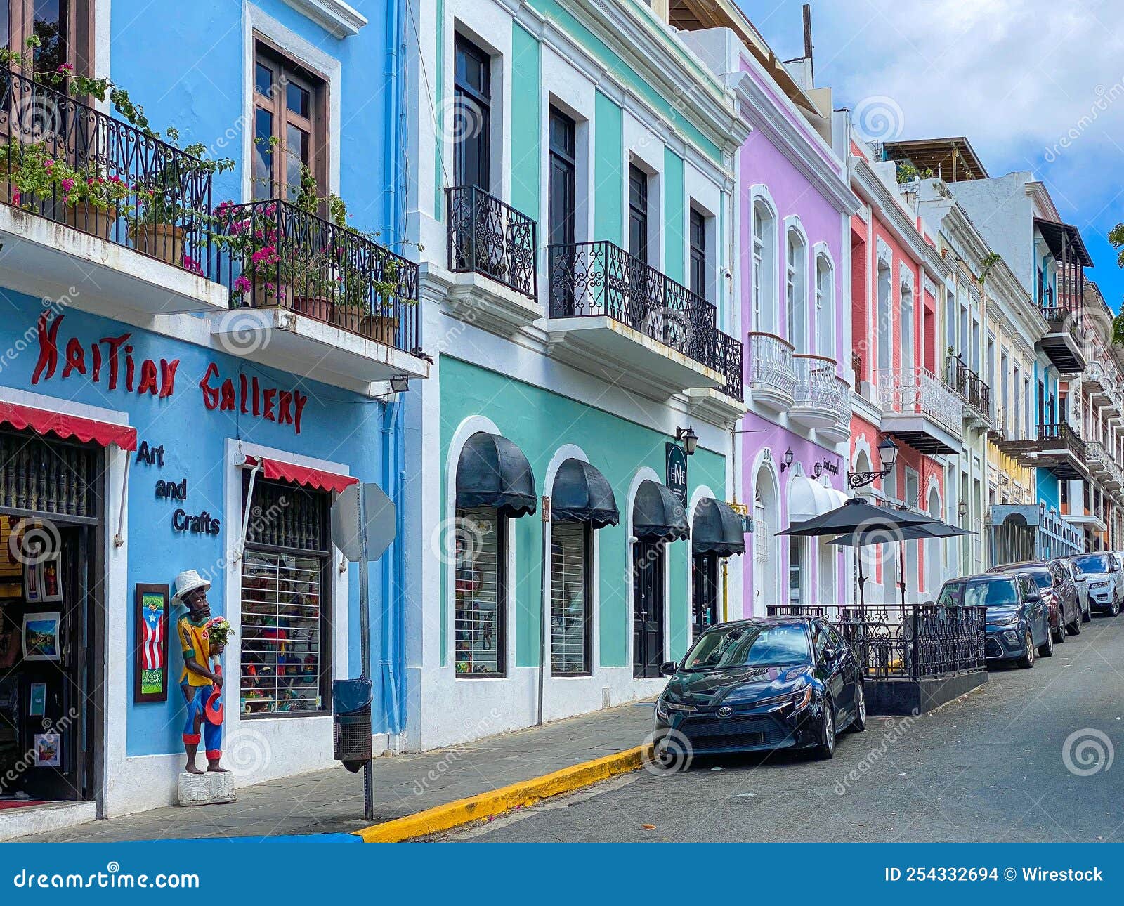View of Local Shops in Downtown San Juan Editorial Stock Image - Image ...