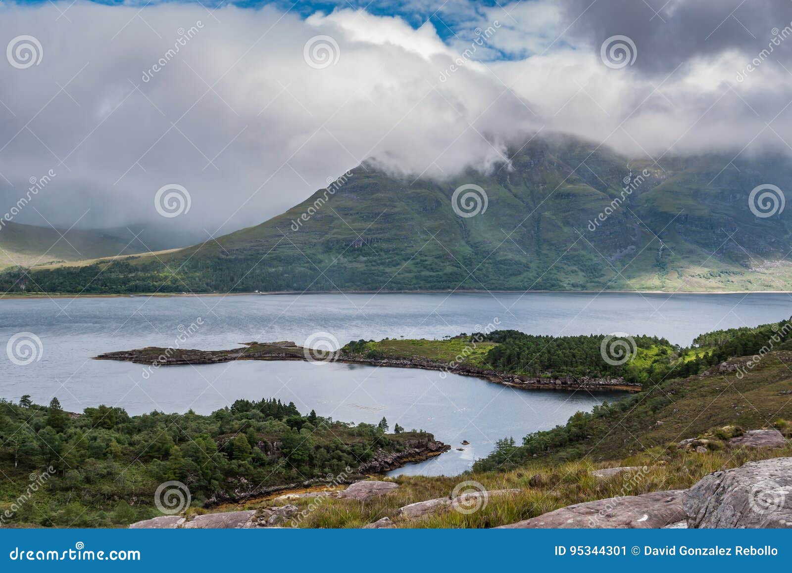 View from Loch Torridon in Highlands Stock Image - Image of lake ...