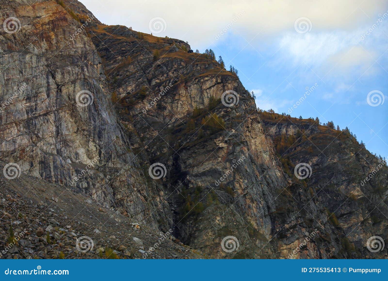 View of Lock Mountain Side Down in Autumn Nature and Environment at ...