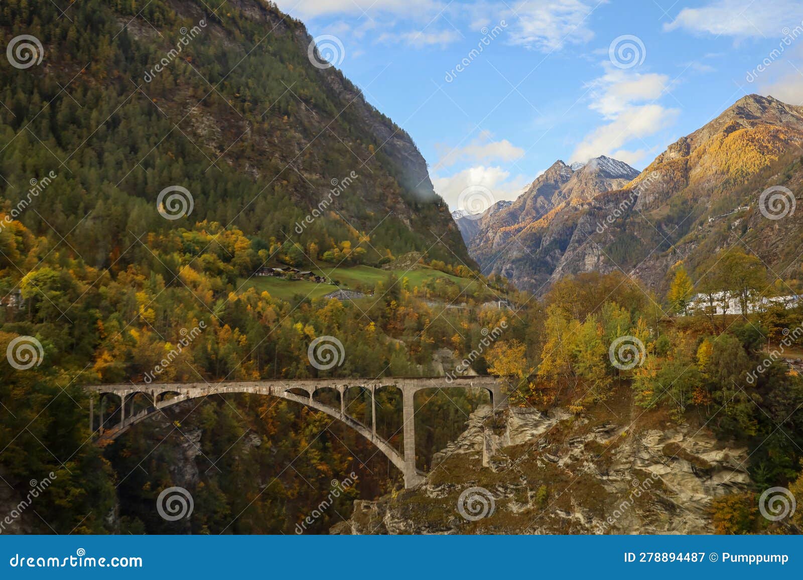 View of Lock Mountain Side Down in Autumn Nature and Environment at ...