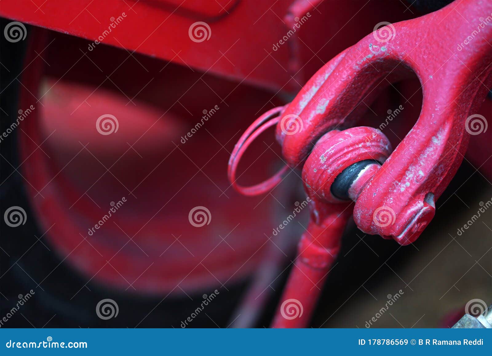 Close-up View of Locking Mechanism of of a Tractor Trailer Stock Image ...