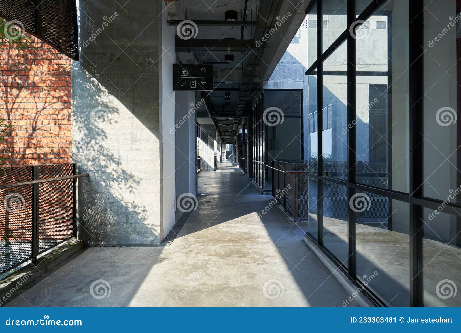 View of Loft Style Office Building Exterior Stock Image - Image of ...