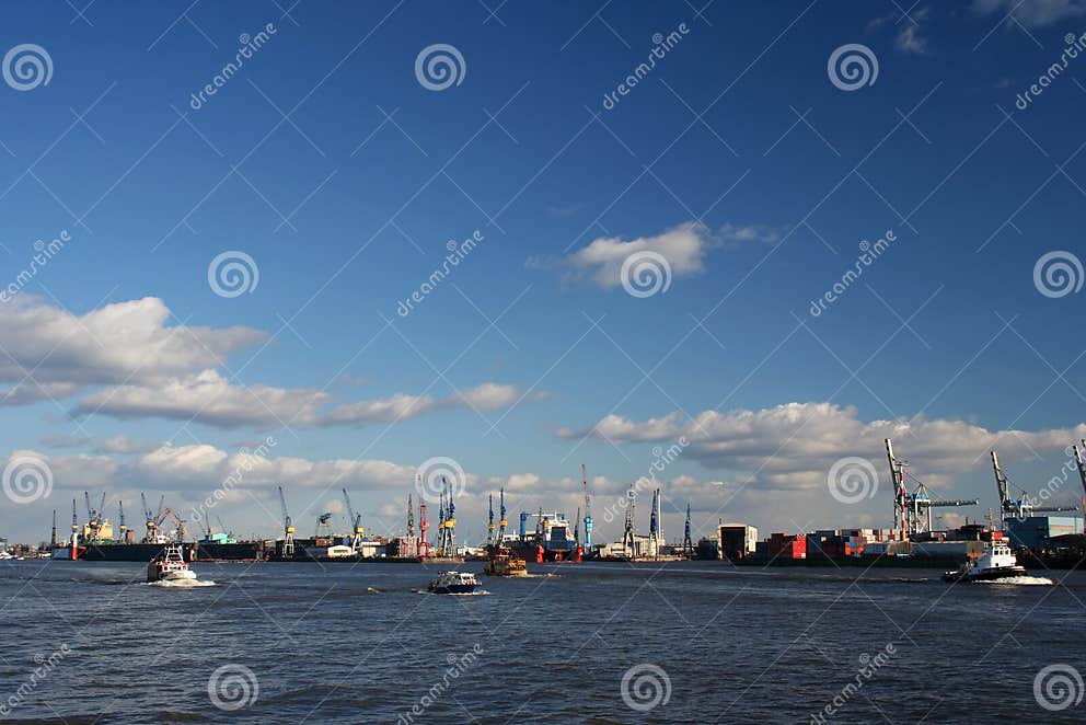 View of Logistics at the Harbour - Serie (Total View) Stock Image ...