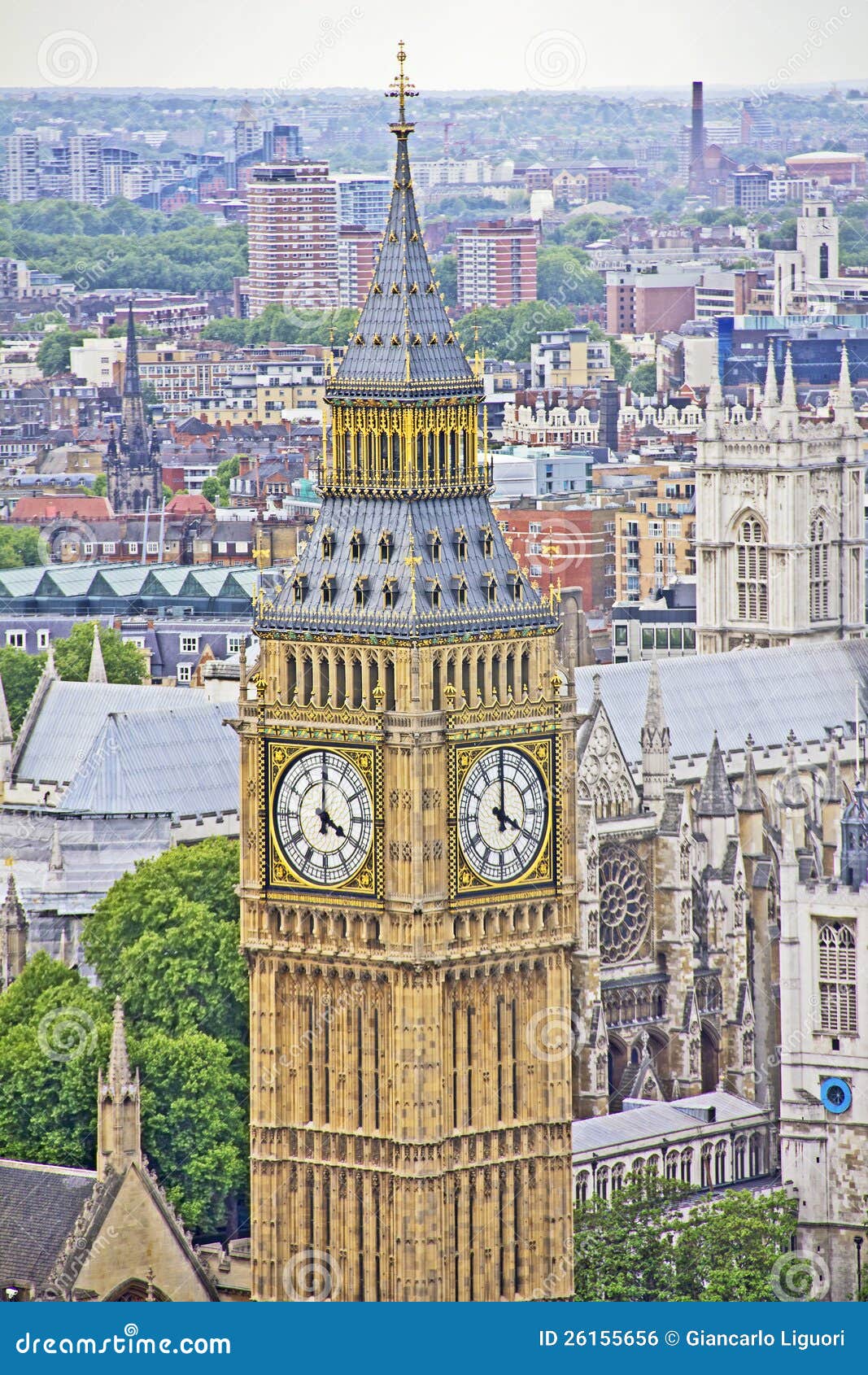 View of London and the Big Ben Stock Photo - Image of bigben, londres ...