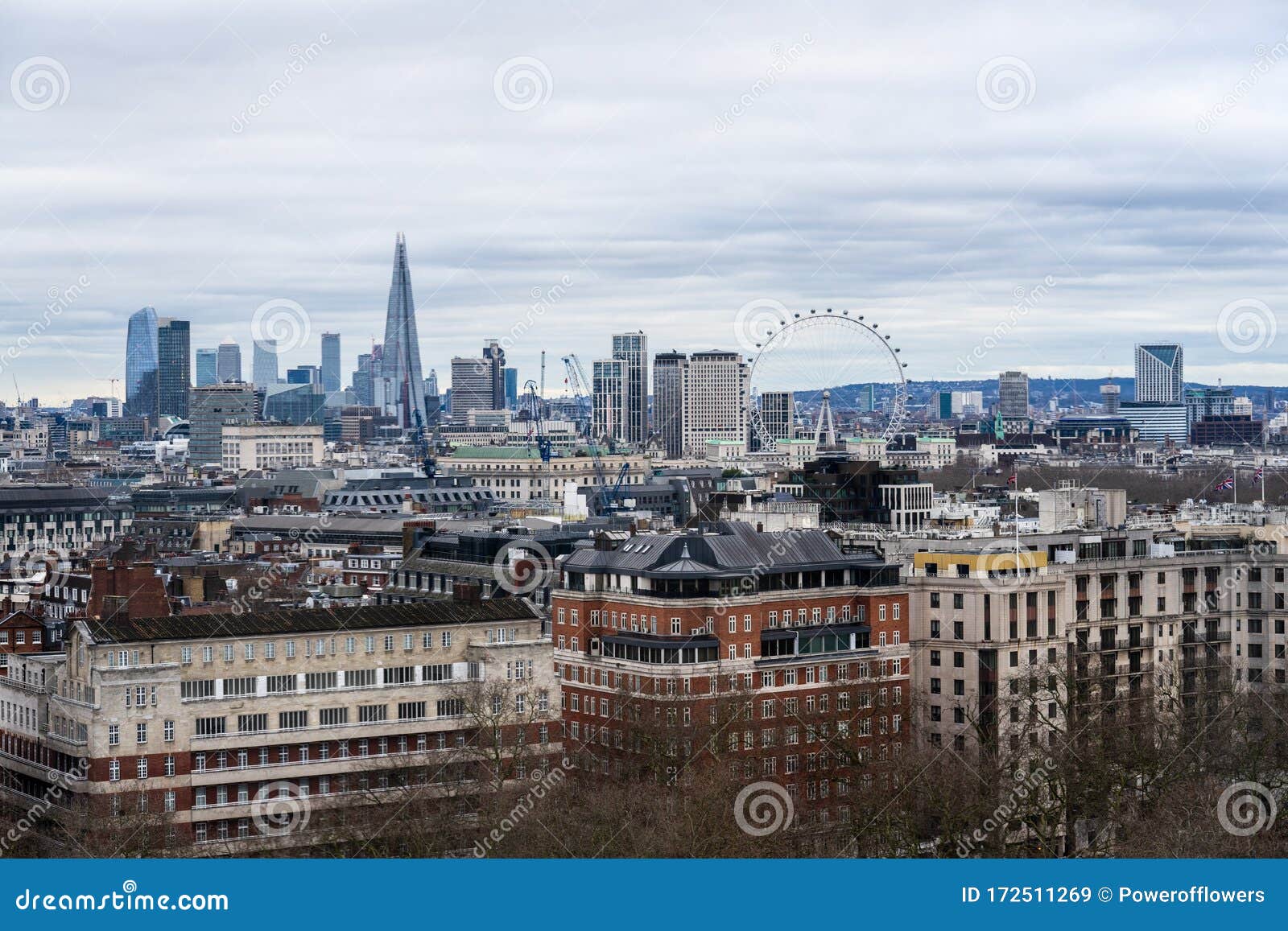 View of London from the Height.Beautiful Panoramic Scenic View on ...