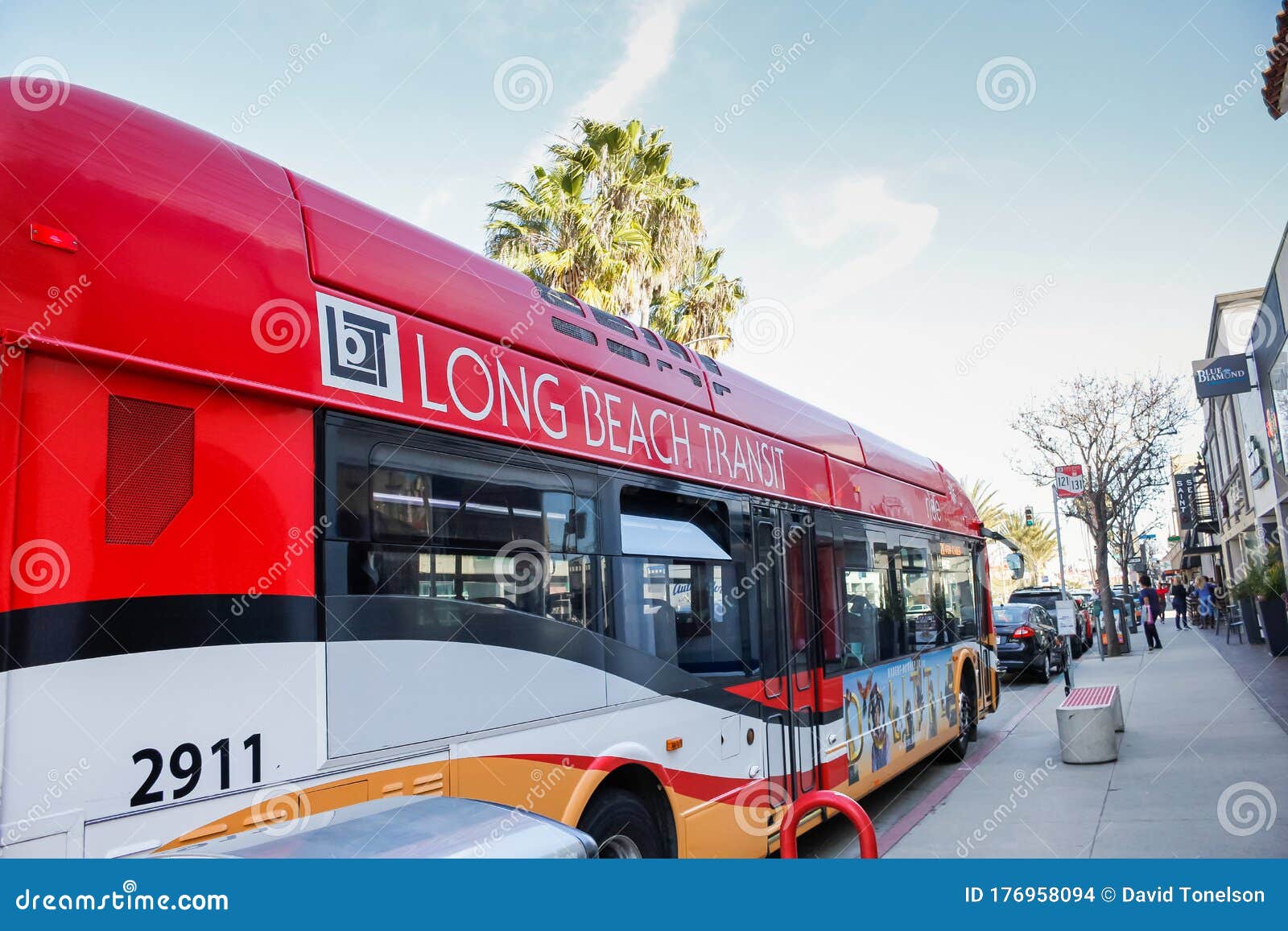 Long Beach Transit editorial stock image. Image of clean - 176958094