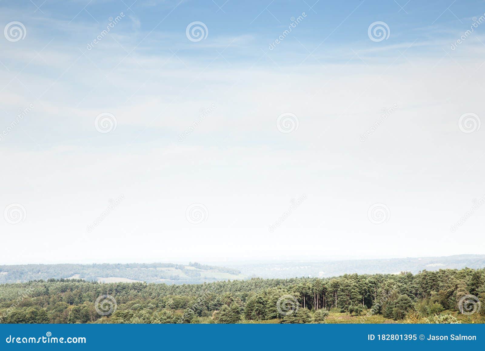 View Looking Across the Valley Stock Image - Image of field, nature ...