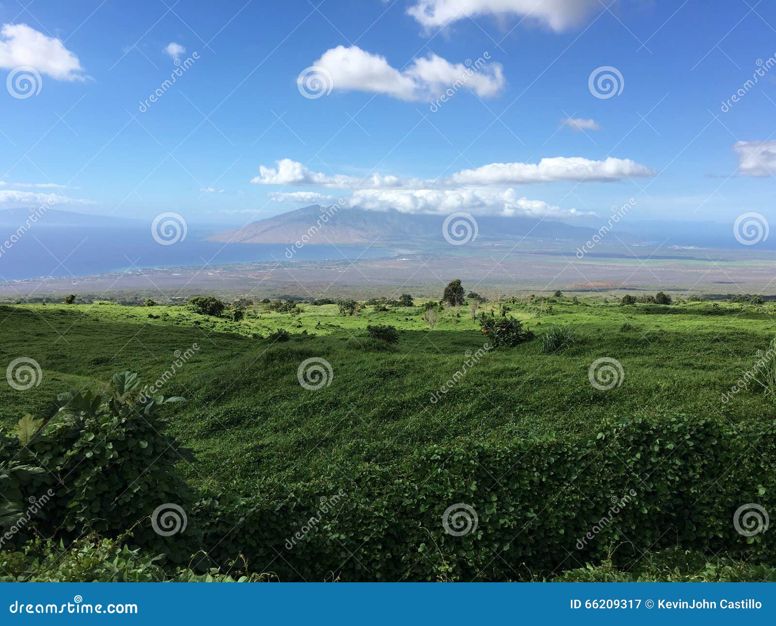 View Looking Down at Central, Maui. Stock Image - Image of upcountry ...