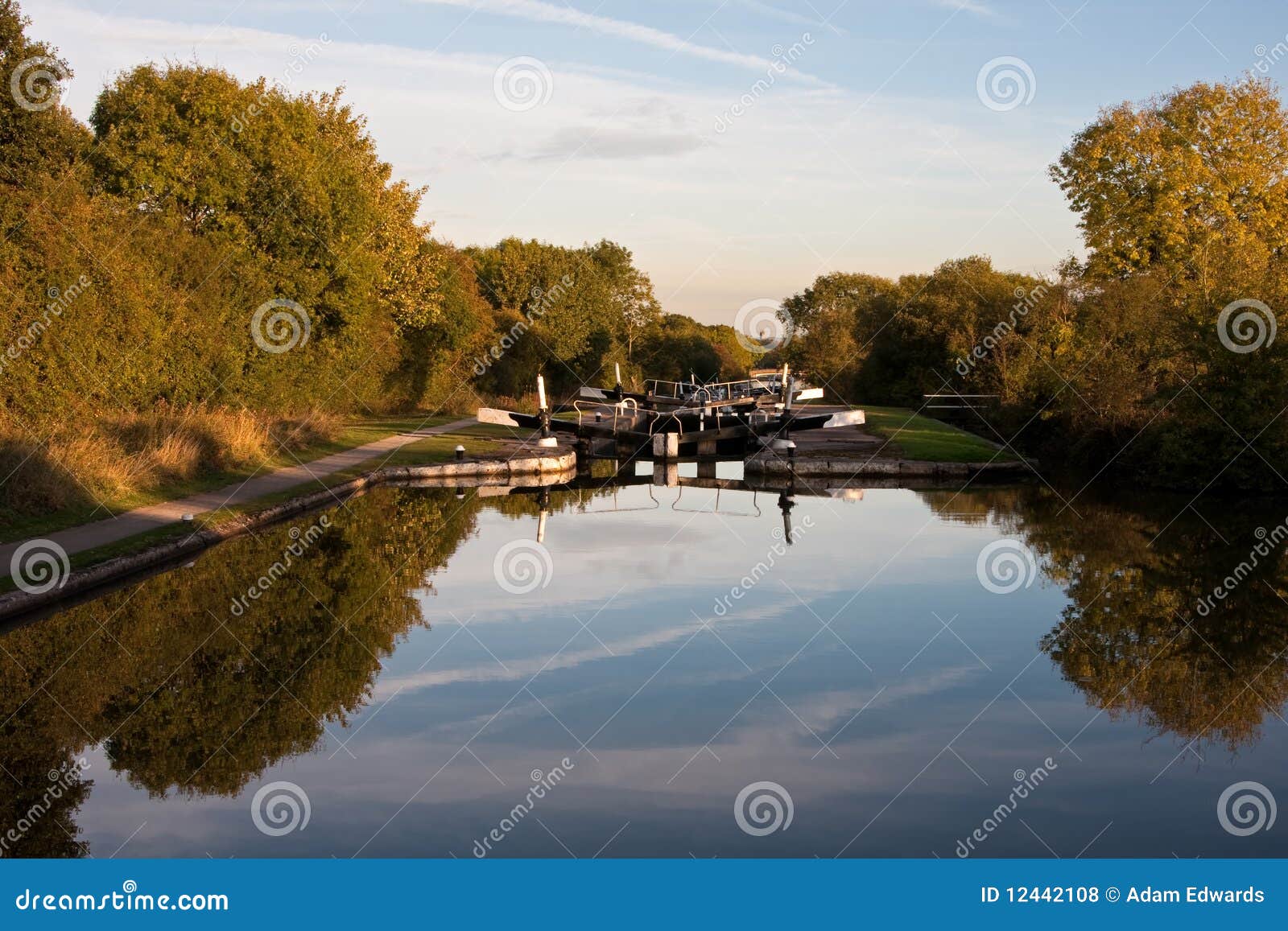 View Looking Down Hatton Flight of Locks Stock Photo - Image of ...