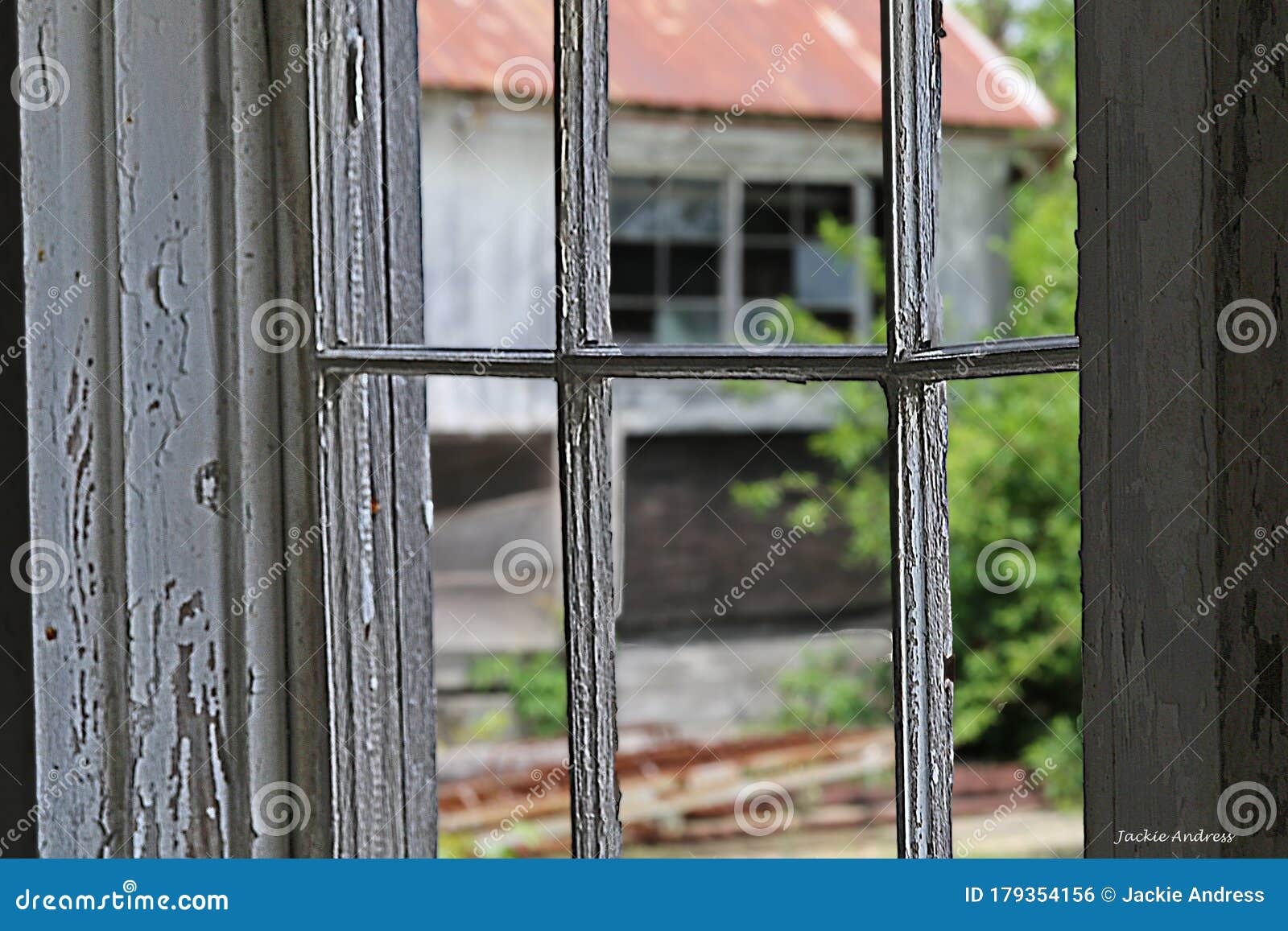 Looking Out through Abandoned Barn Window Stock Photo - Image of ...