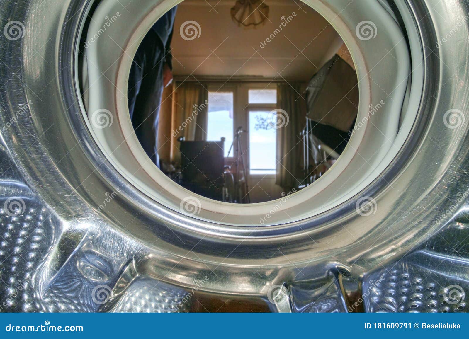 View Looking Out from Inside Washing Machine Stock Image - Image of ...