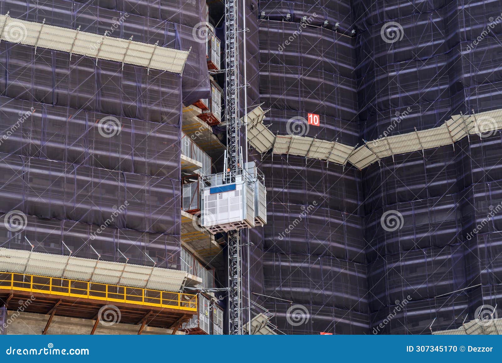 View Looking Up at a Building Under Construction Made of Concrete ...
