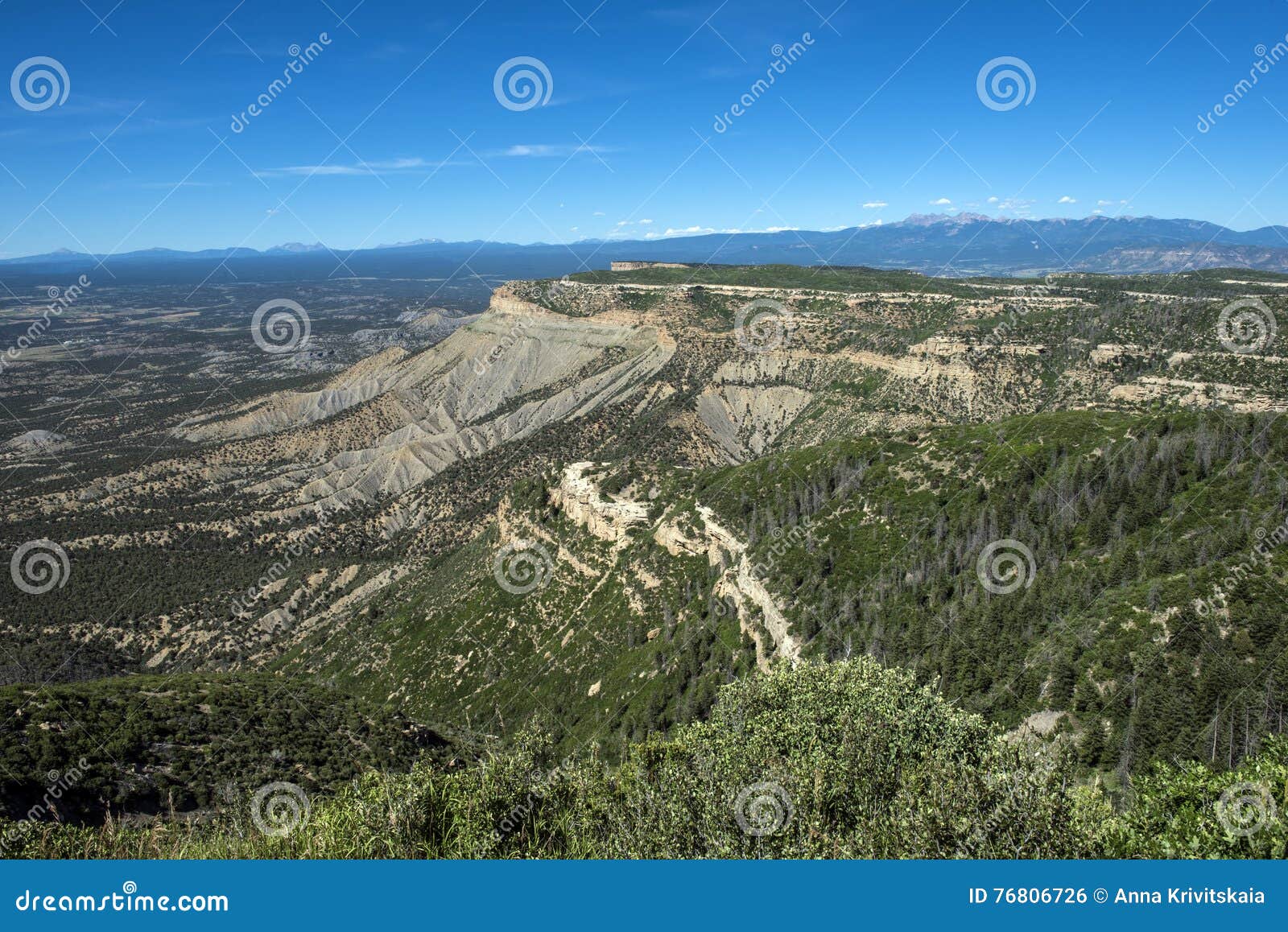 The View from Lookout Point at Mesa Verde National Park. Stock Photo ...